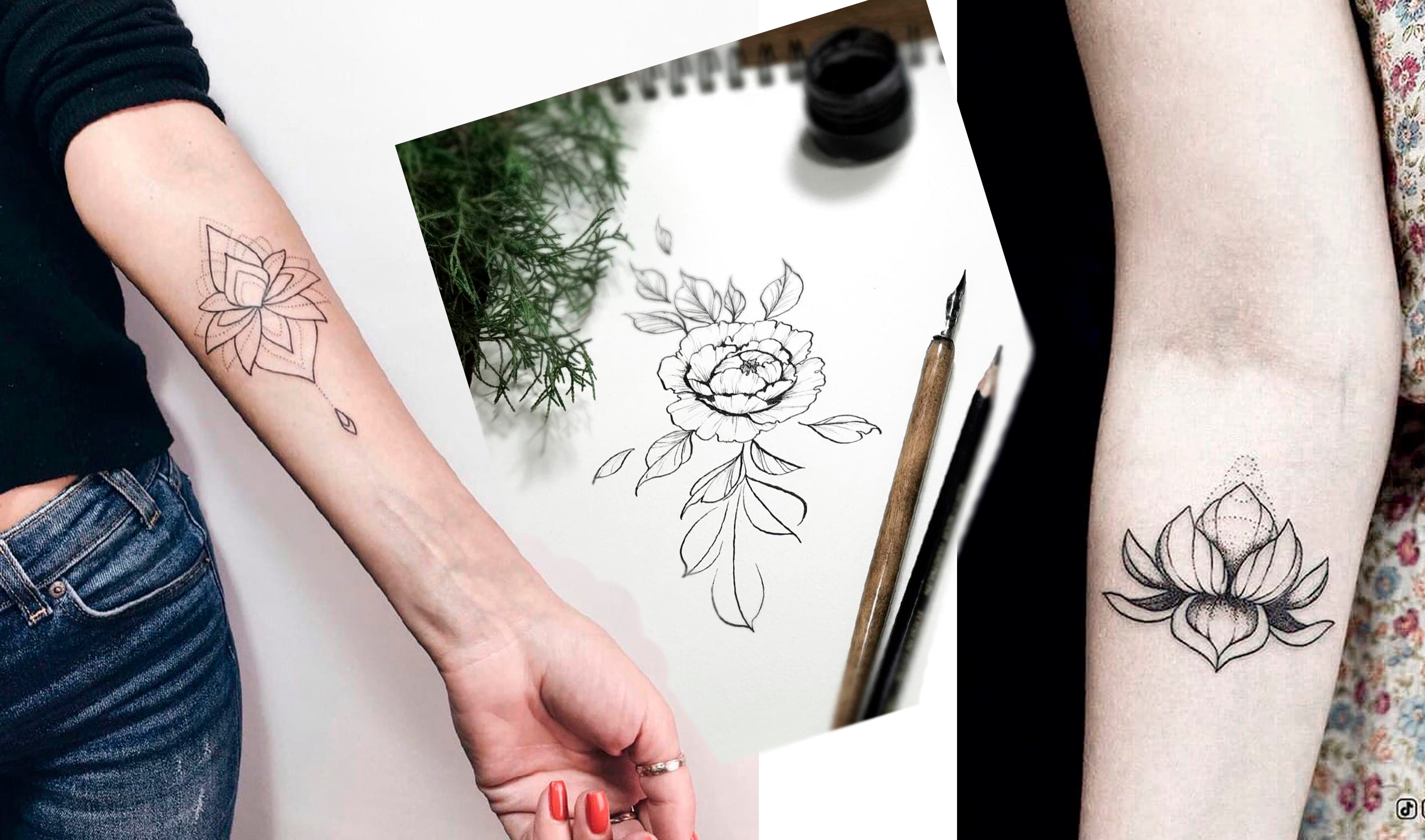 Daisy Dotwork Tattoos Tattoo Bouquet Of Wild Flowers🐝🌿