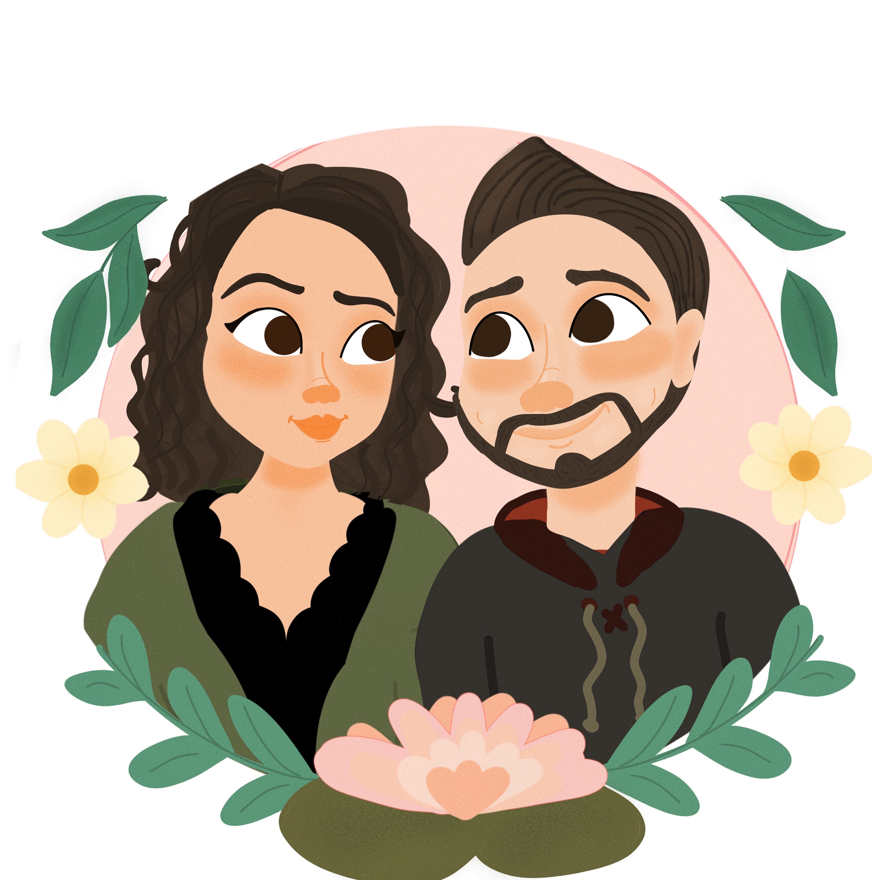 Digital Drawing & Illustration Custom Digital Illustration Couple ...