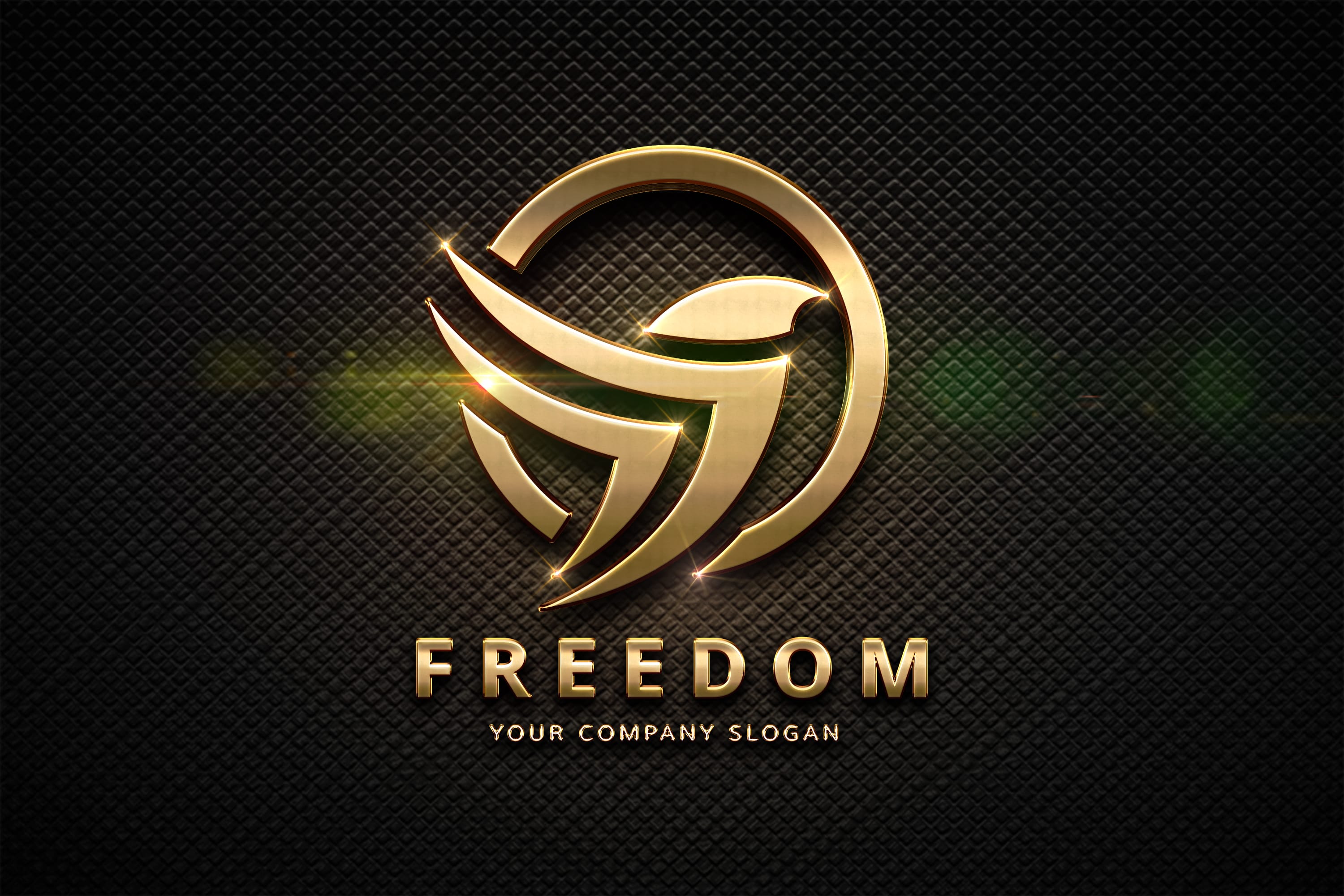 Logotipo 3d Metalico