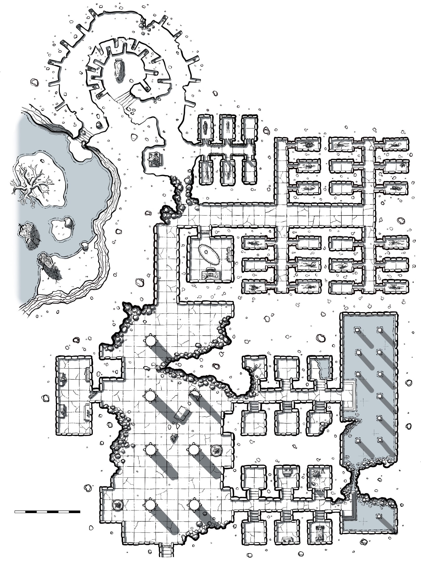 Dungeon Map Drawing Weekly Tips 2 How To Design A Gatehouse, Using