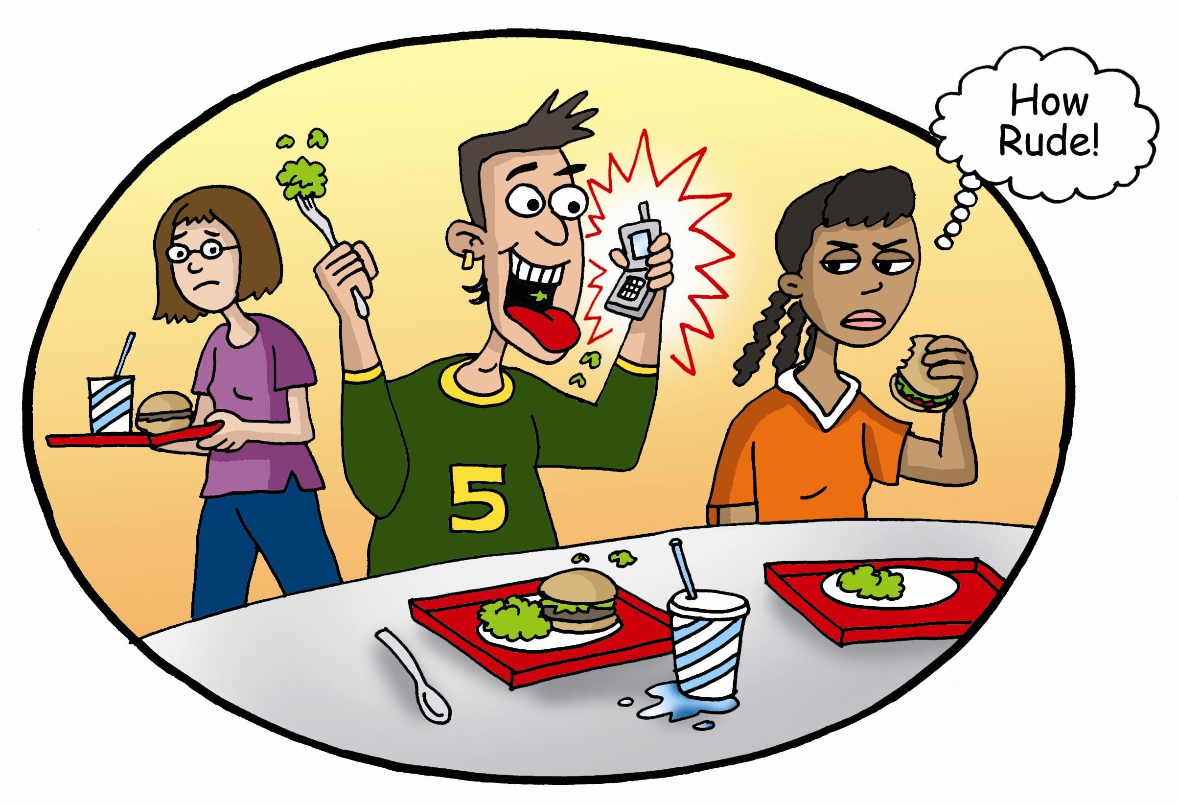 Cartoon Dining Etiquette