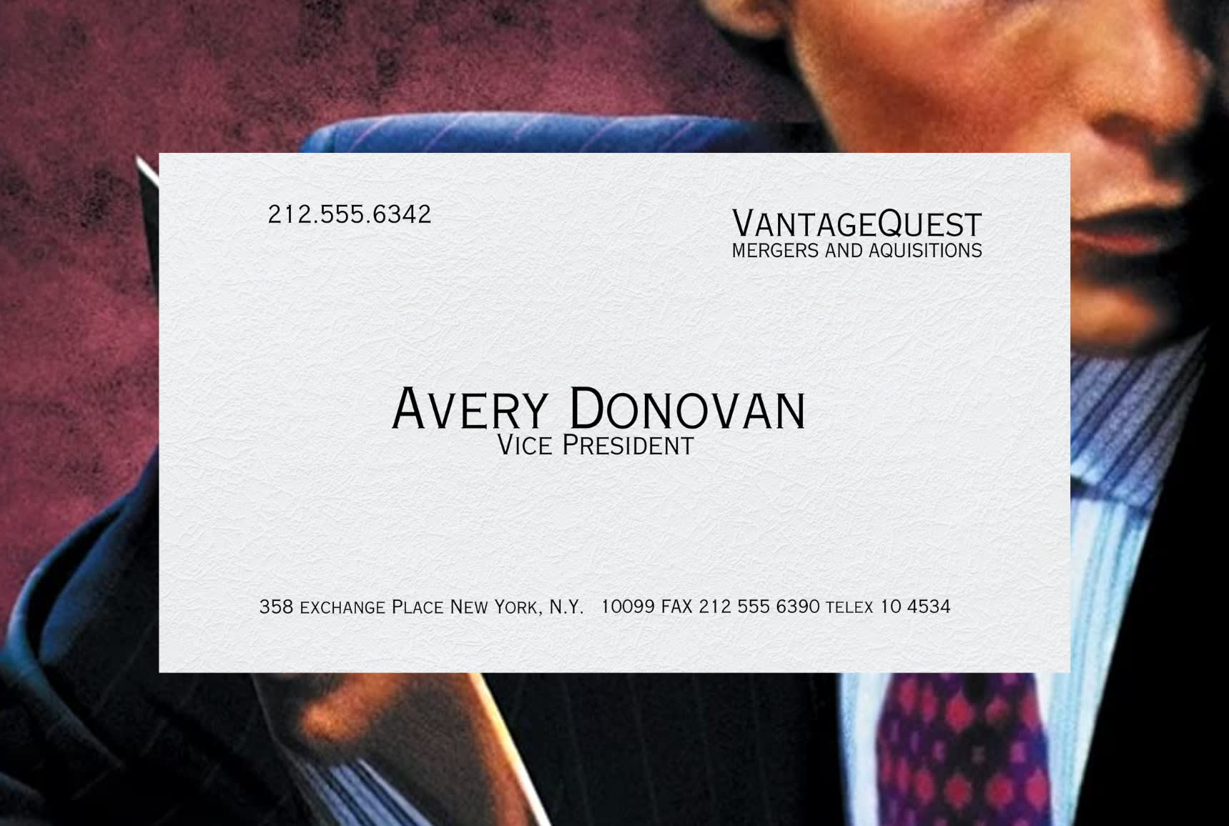Carte De Visite De Patrick Bateman