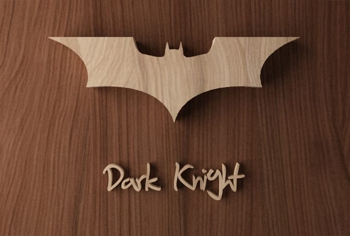 Batman Wood Logo