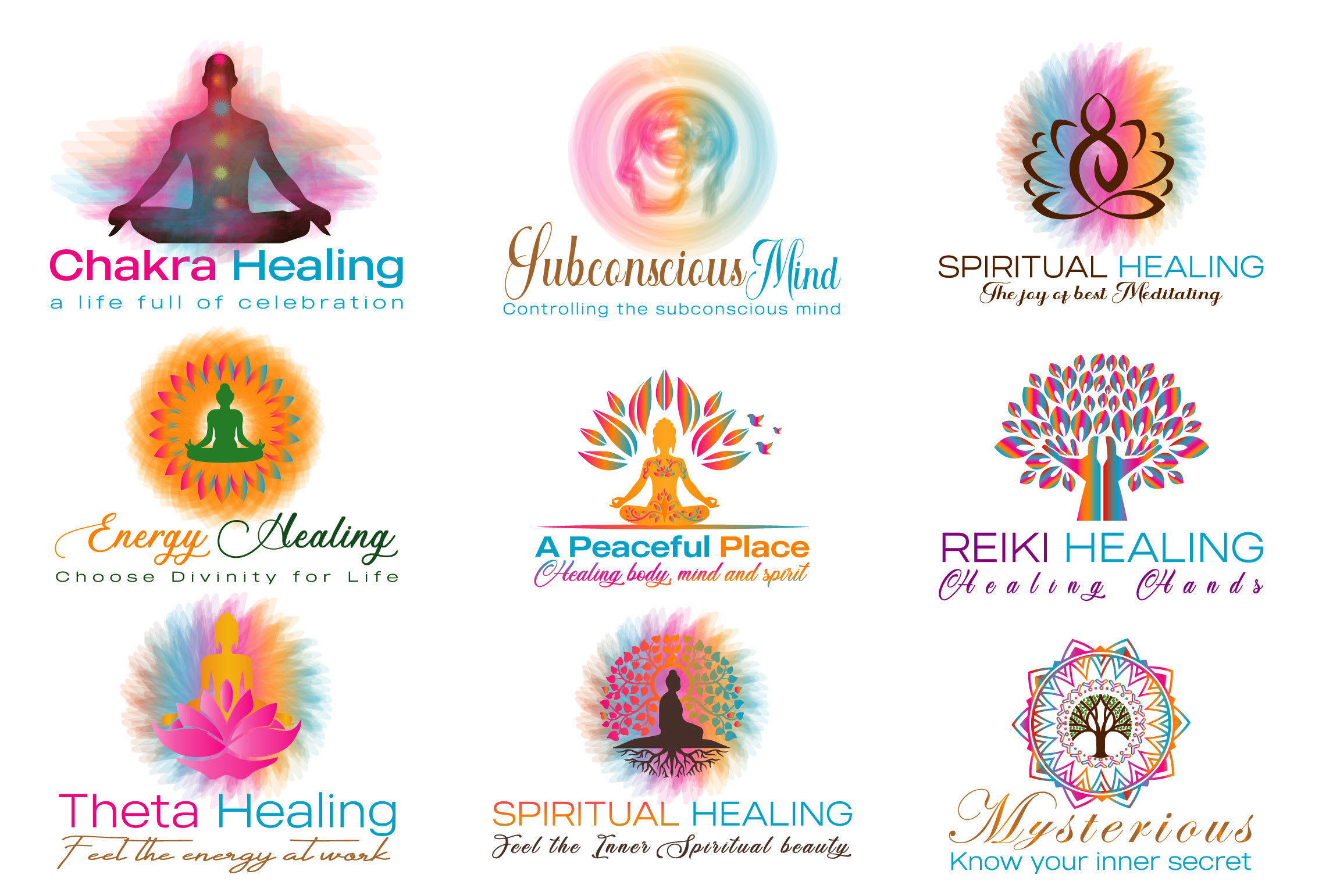 Holistic Healing Logos Massage Stones Logo