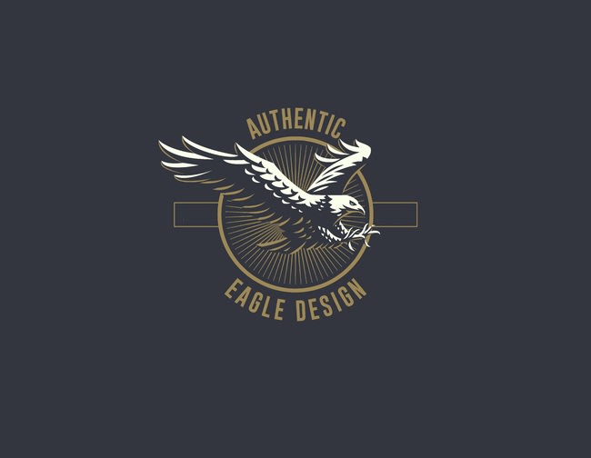 Awesome Eagle Logo Circle Eagle Logo Sticker