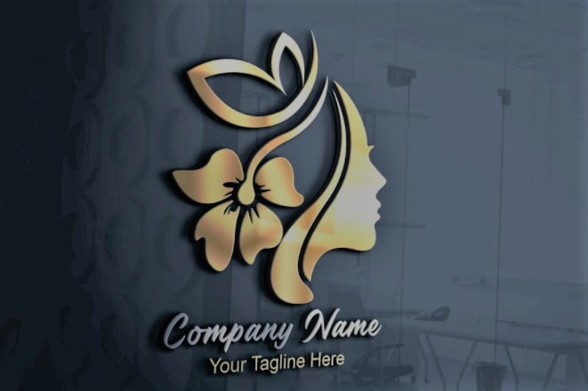 makeup artist logo 3d design