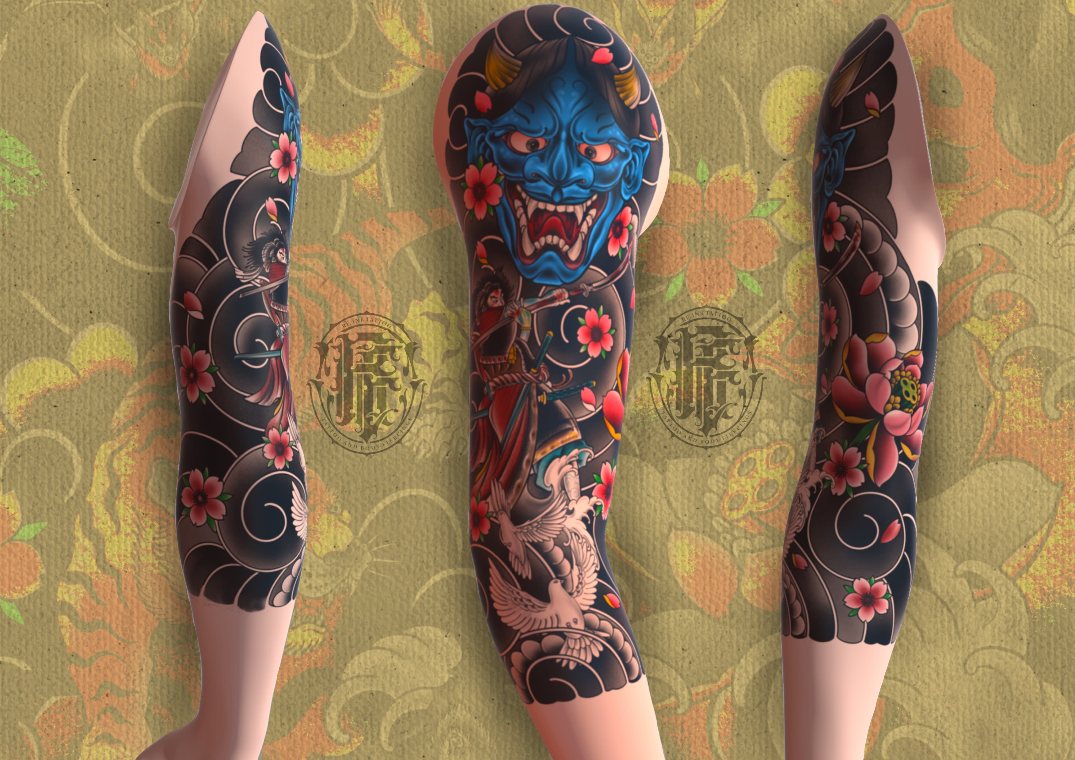 Oriental Background Tattoo