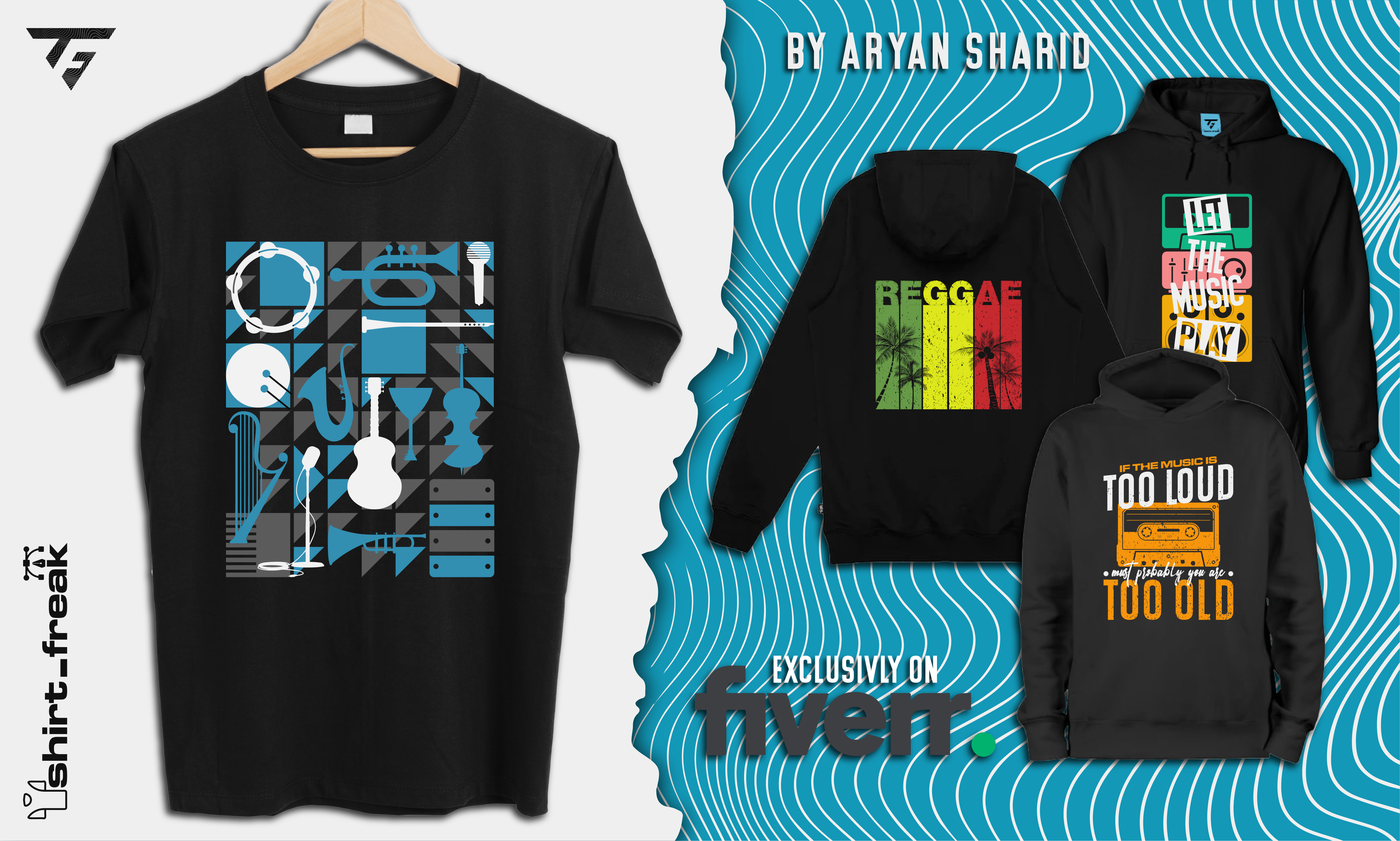 Music Shirt Design Ideas Stewart's Music Shop Tee (Headphone Design)
