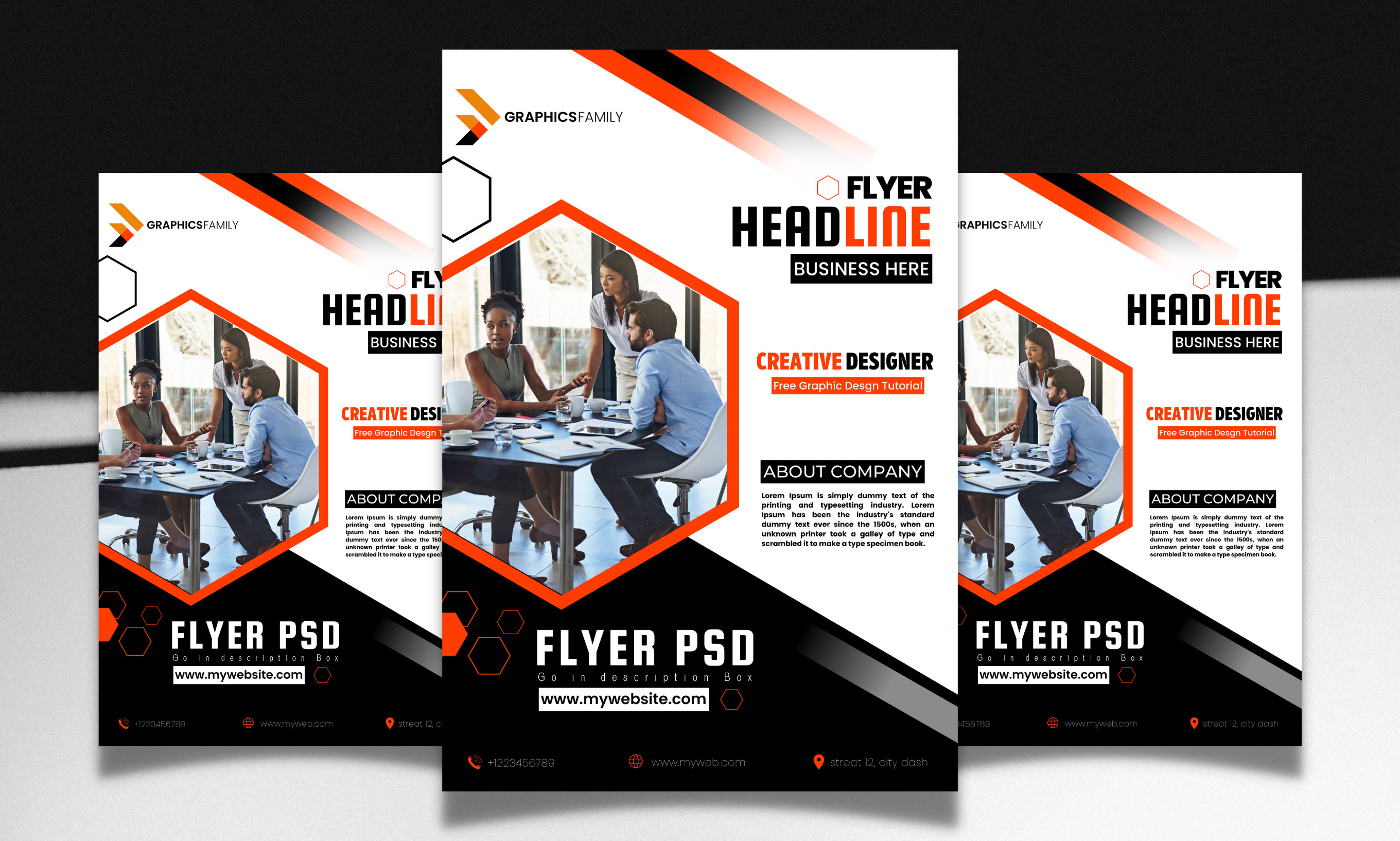Creative Corporate Flyer Design Template Free Psd Graphicsfamily