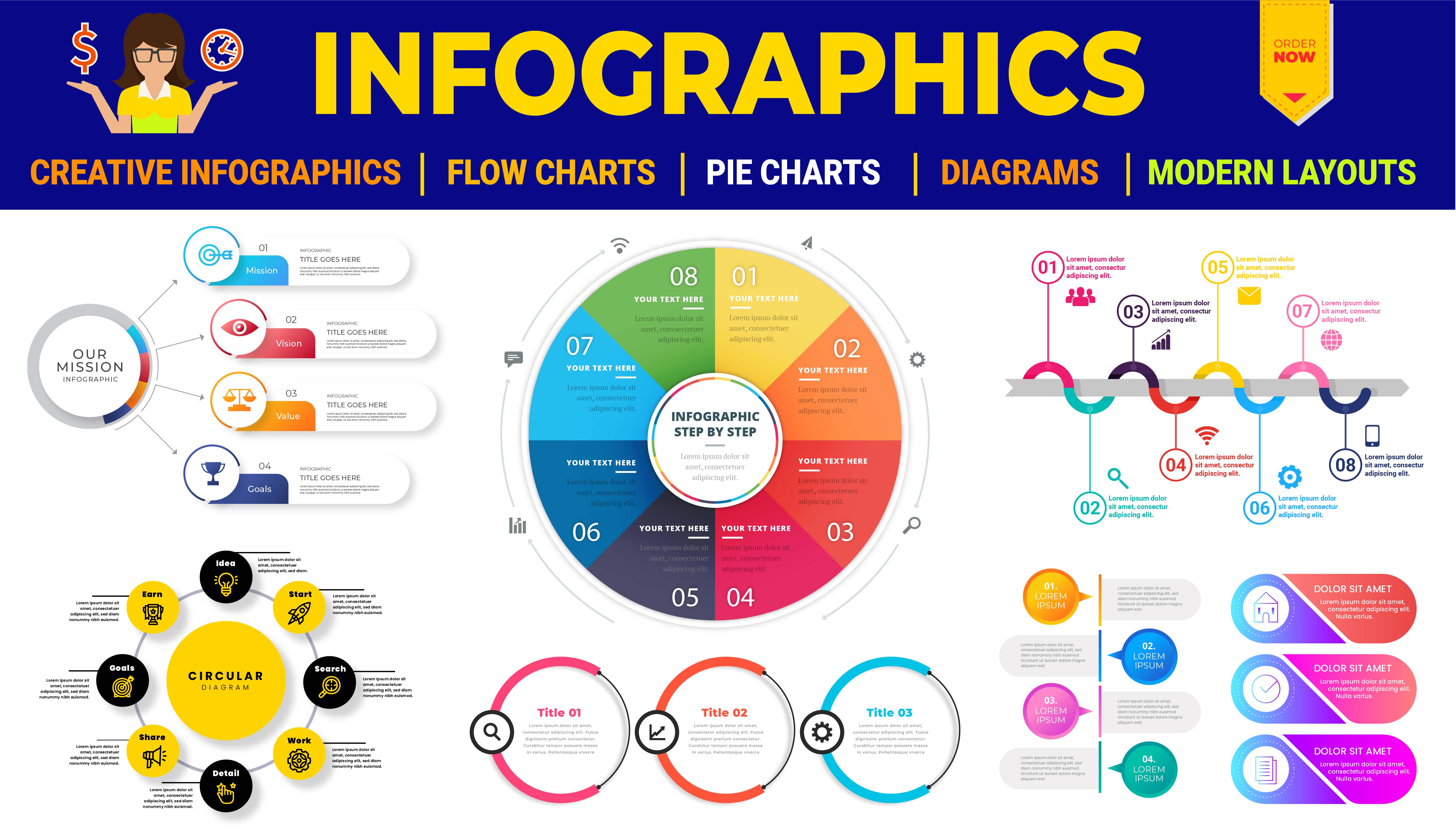 Infographic Flowchart Flowchart Infographic PowerPoint Templates Von