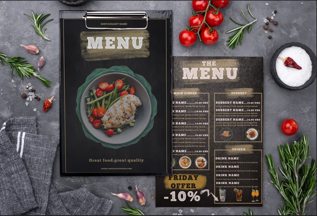 Design Catchy Menu For Cafe, Fast Food Restaurant Menu