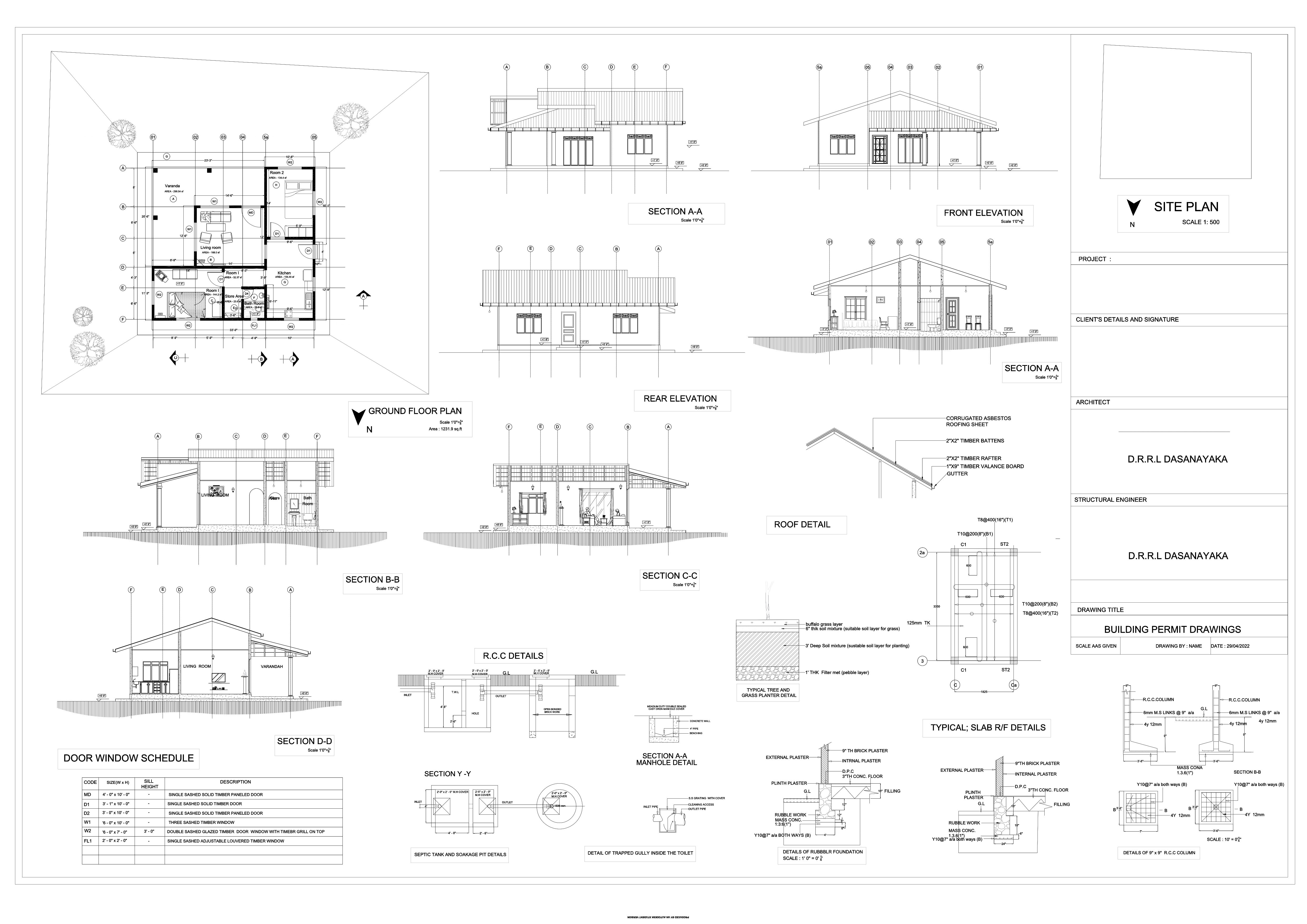 High Res Architectural Plans