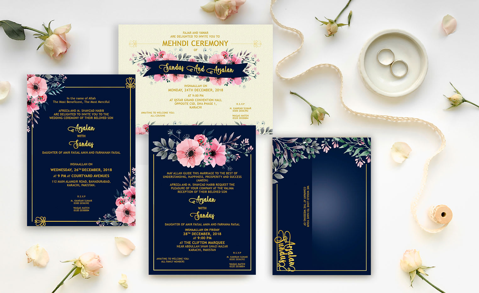 Ameen Invitation Cards Latest Style Islamic Wedding Gift Nikkah