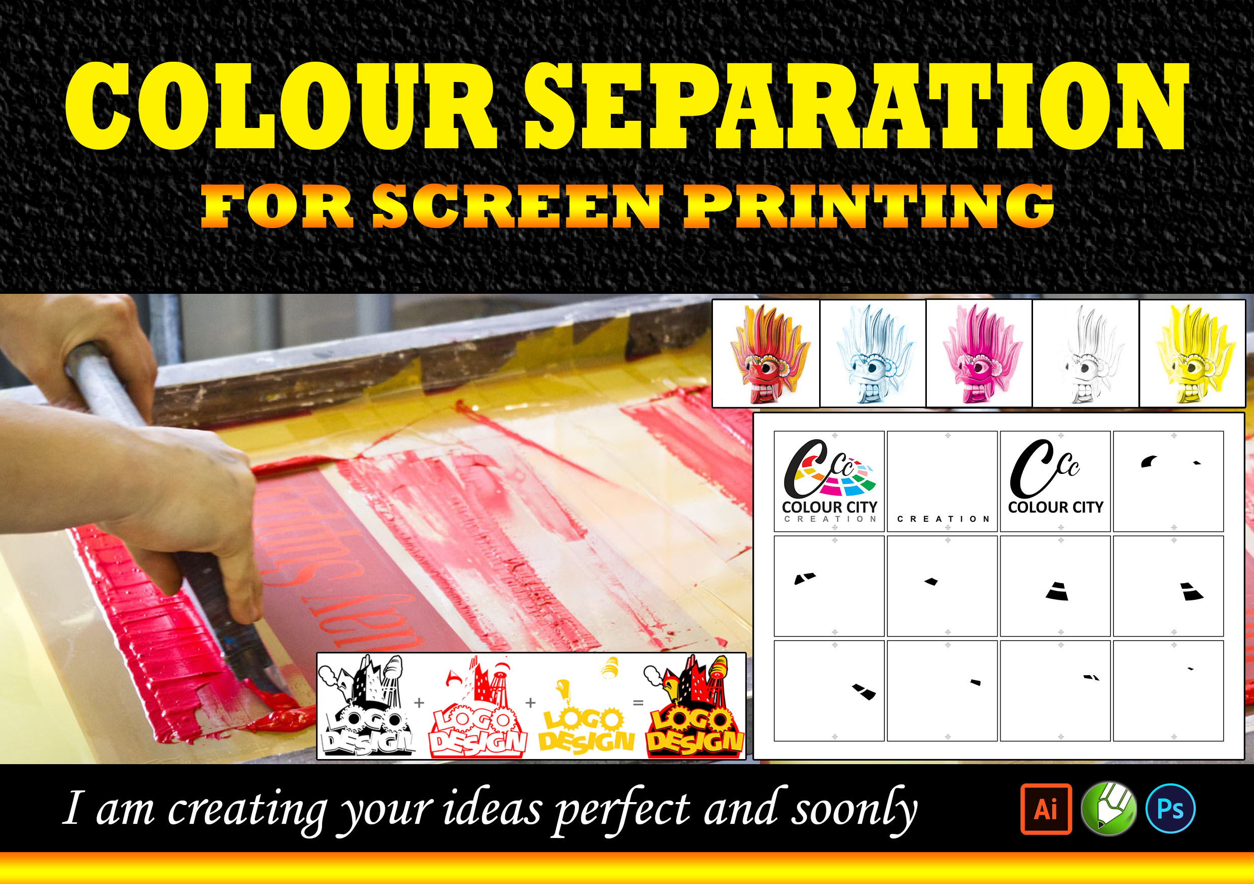 artwork separation for screen printing