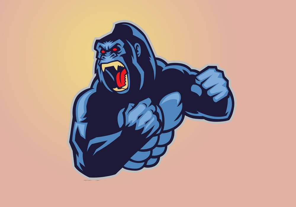 Logotipo De Gorila Premium Vector | King Gorilla Logo