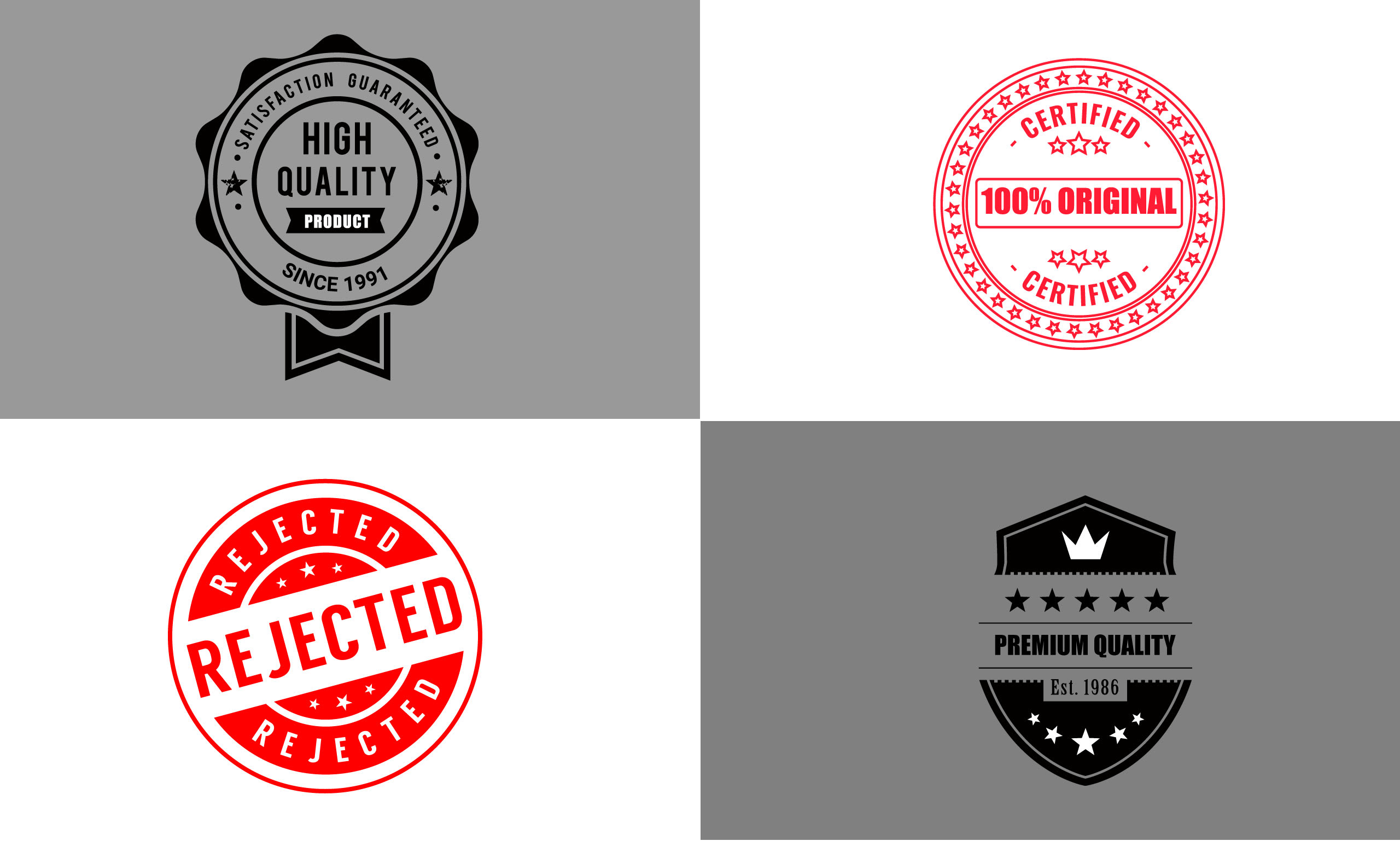 Vintage Stamp Logo Premium Vector | Classic Retro Badges Logo Emblem