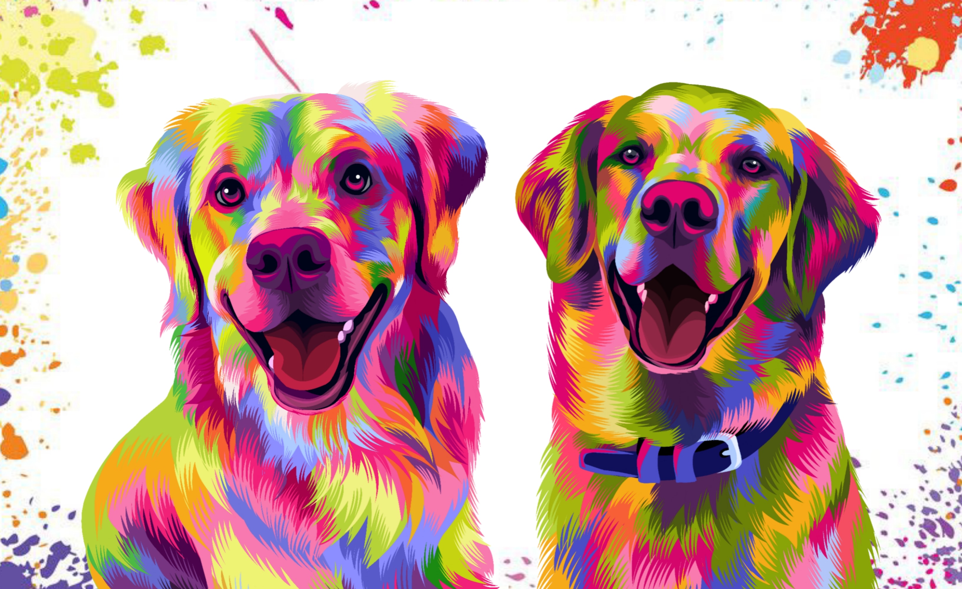 Retratos Pop Art De Perros Como Perros Y Gatos: Retratos Al Óleo