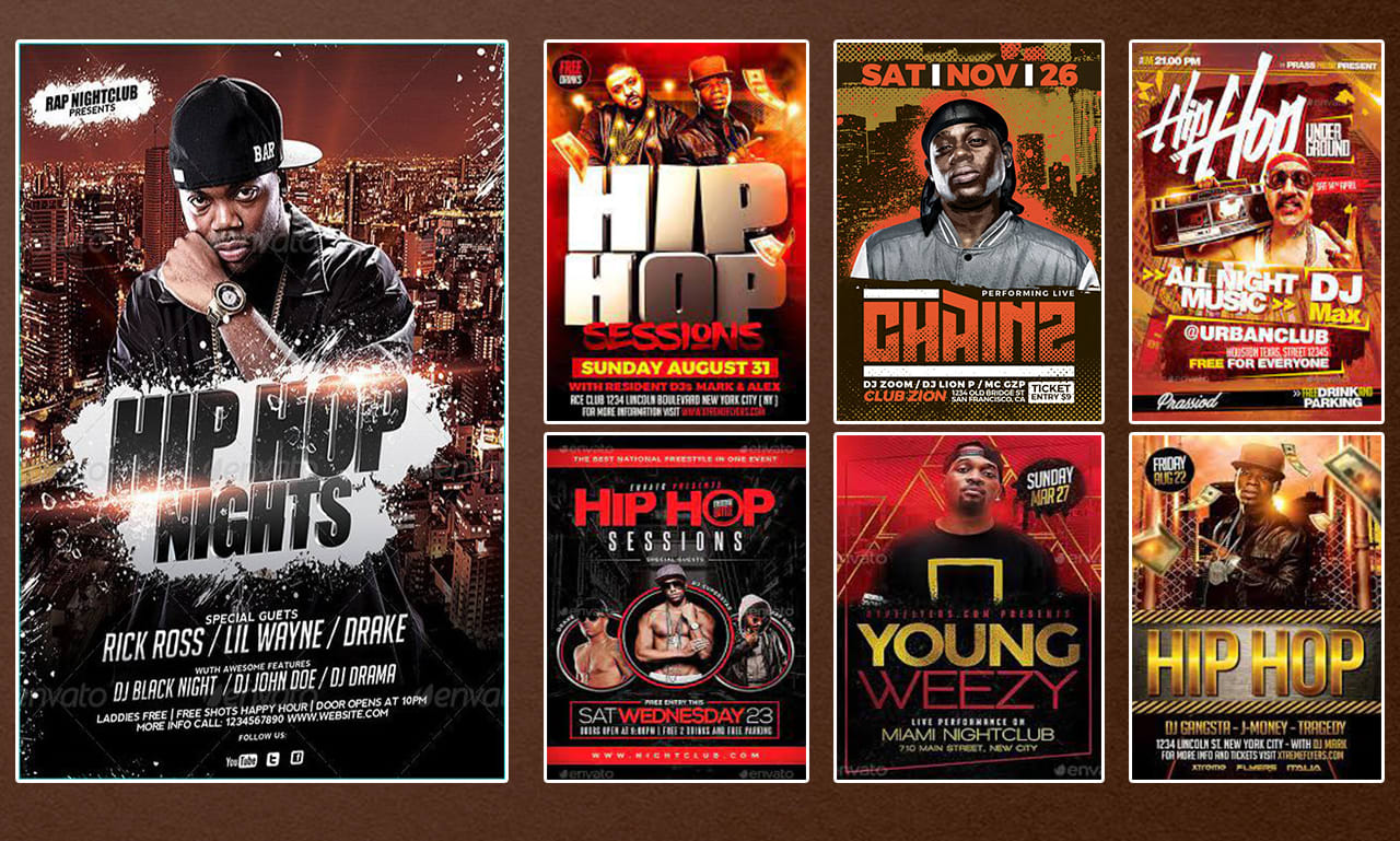 Hip Hop Club Flyers