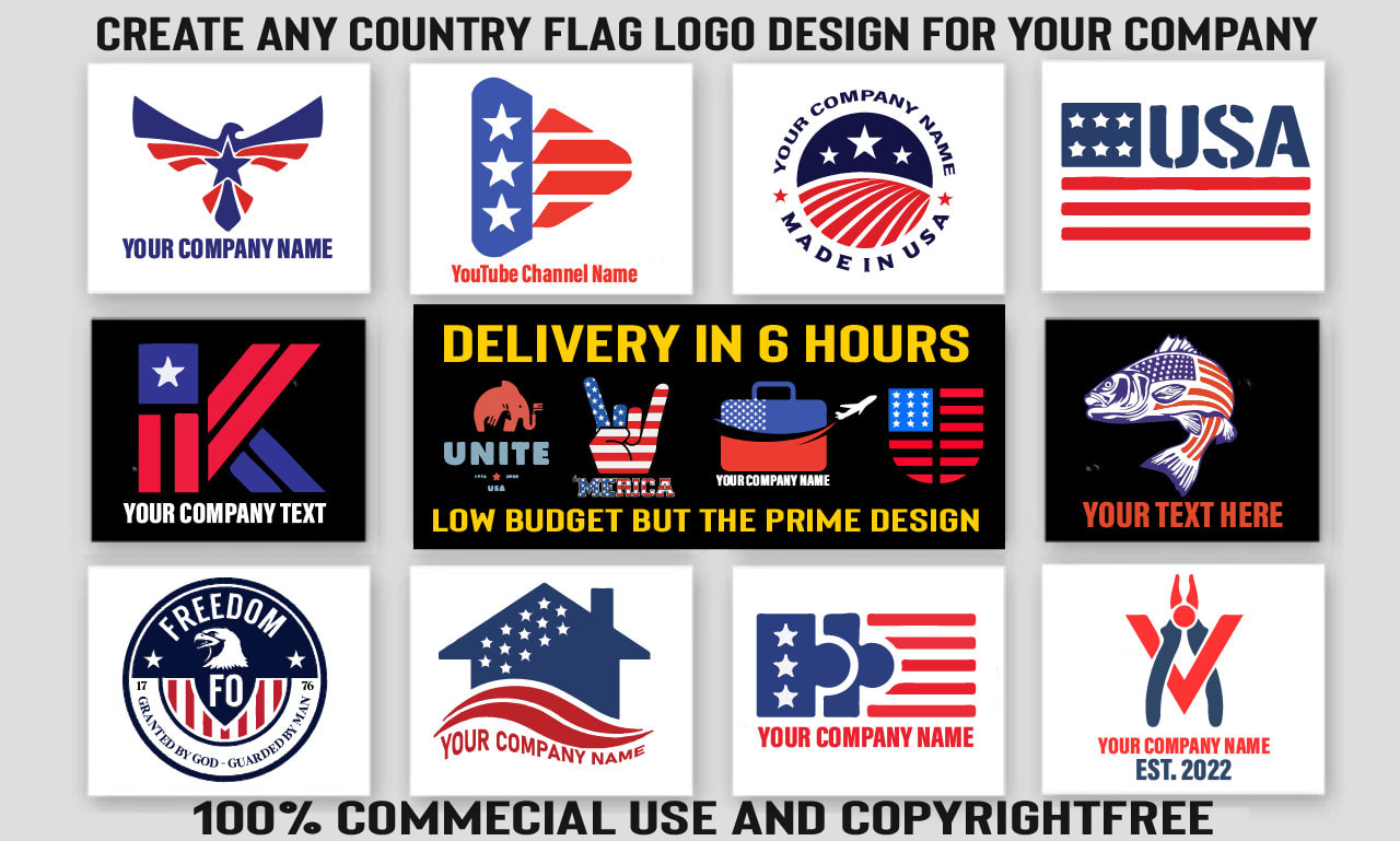 Usa Flag Logo Vector Graphics