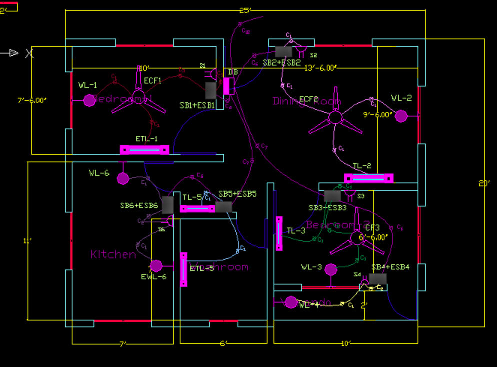 Electrical Floor Plan Drawing Electrical Layouts / Design Plans