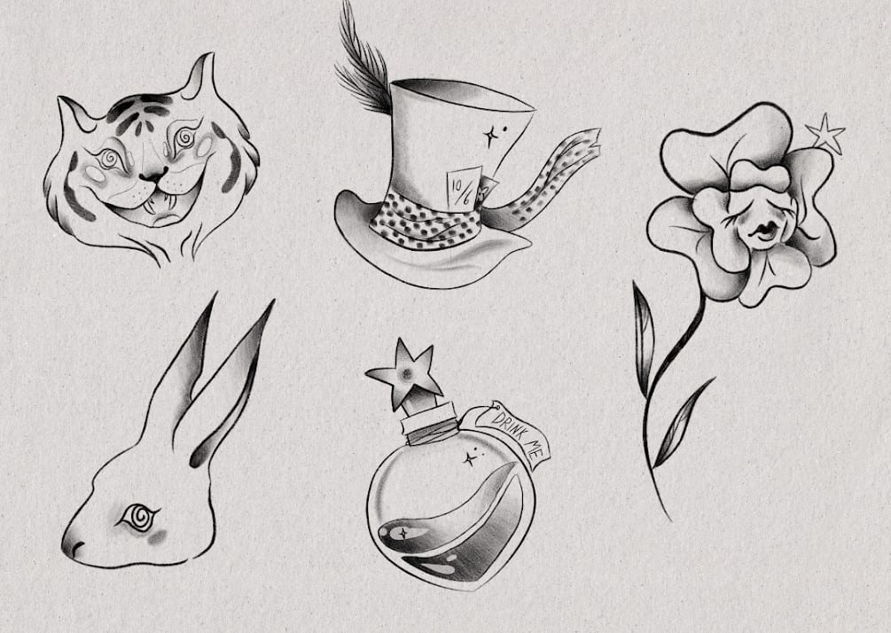 Tattoo Flash Blätter Tumblr