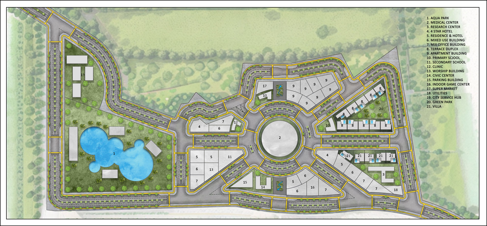 Residential Landscape Master Plan Landscaping Master Plan, 3d Render
