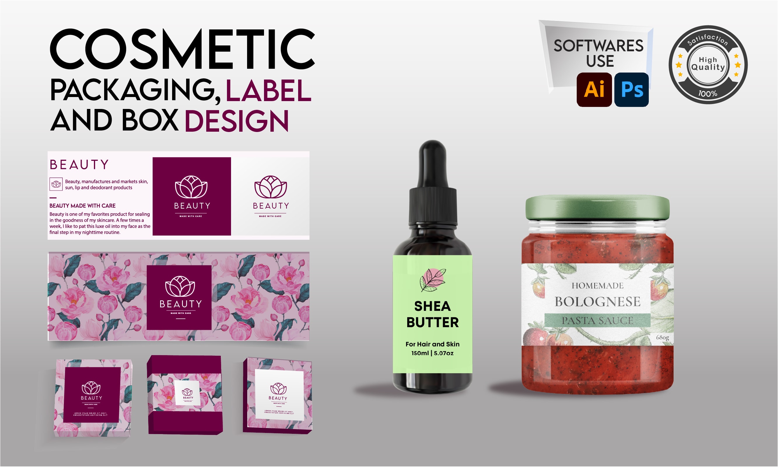Cosmetic Jar Label Templates