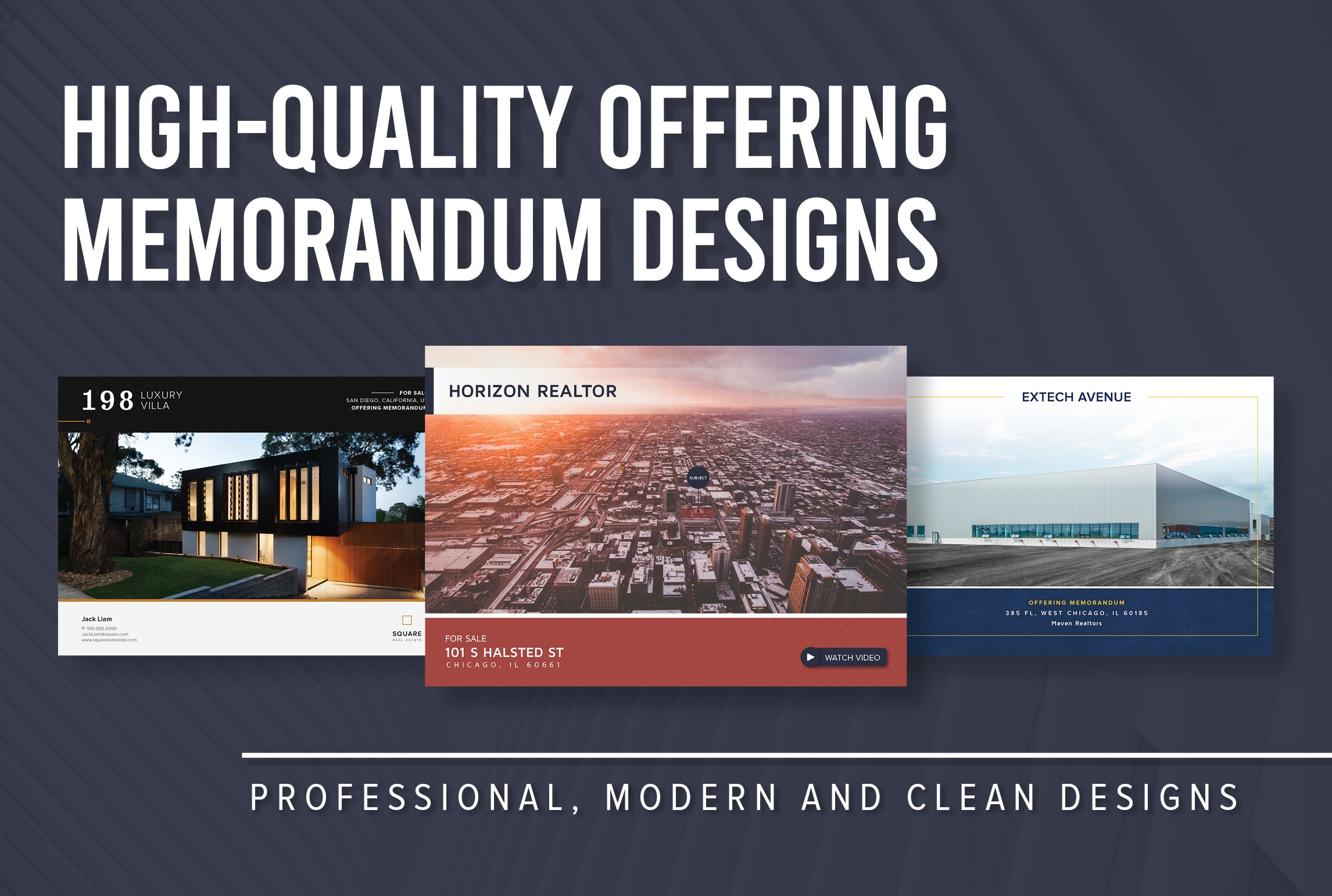 Real Estate Offering Memorandum Design Commercial Real Estate Offering