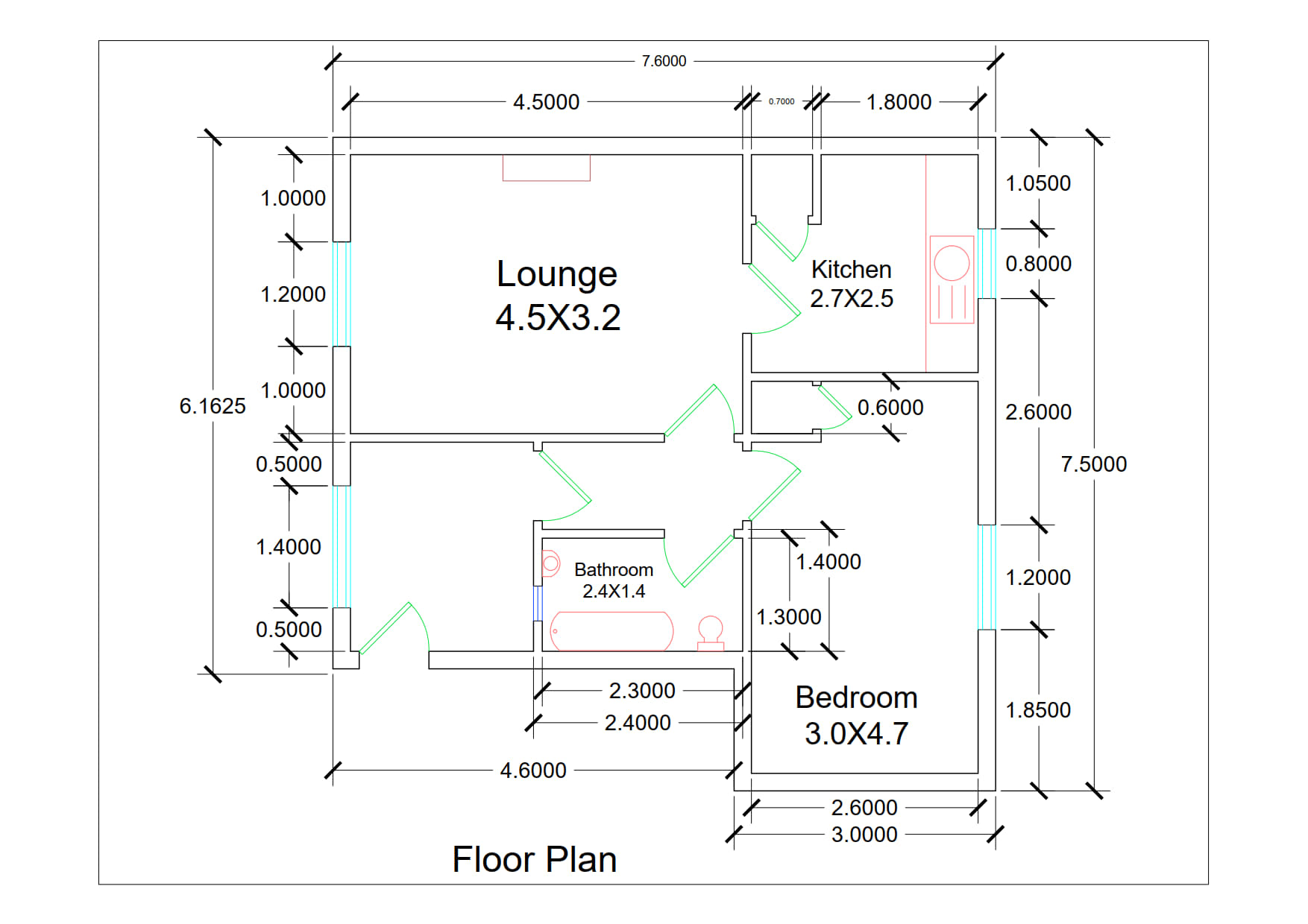 Simple Autocad Plan With Dimensions - Infoupdate.org