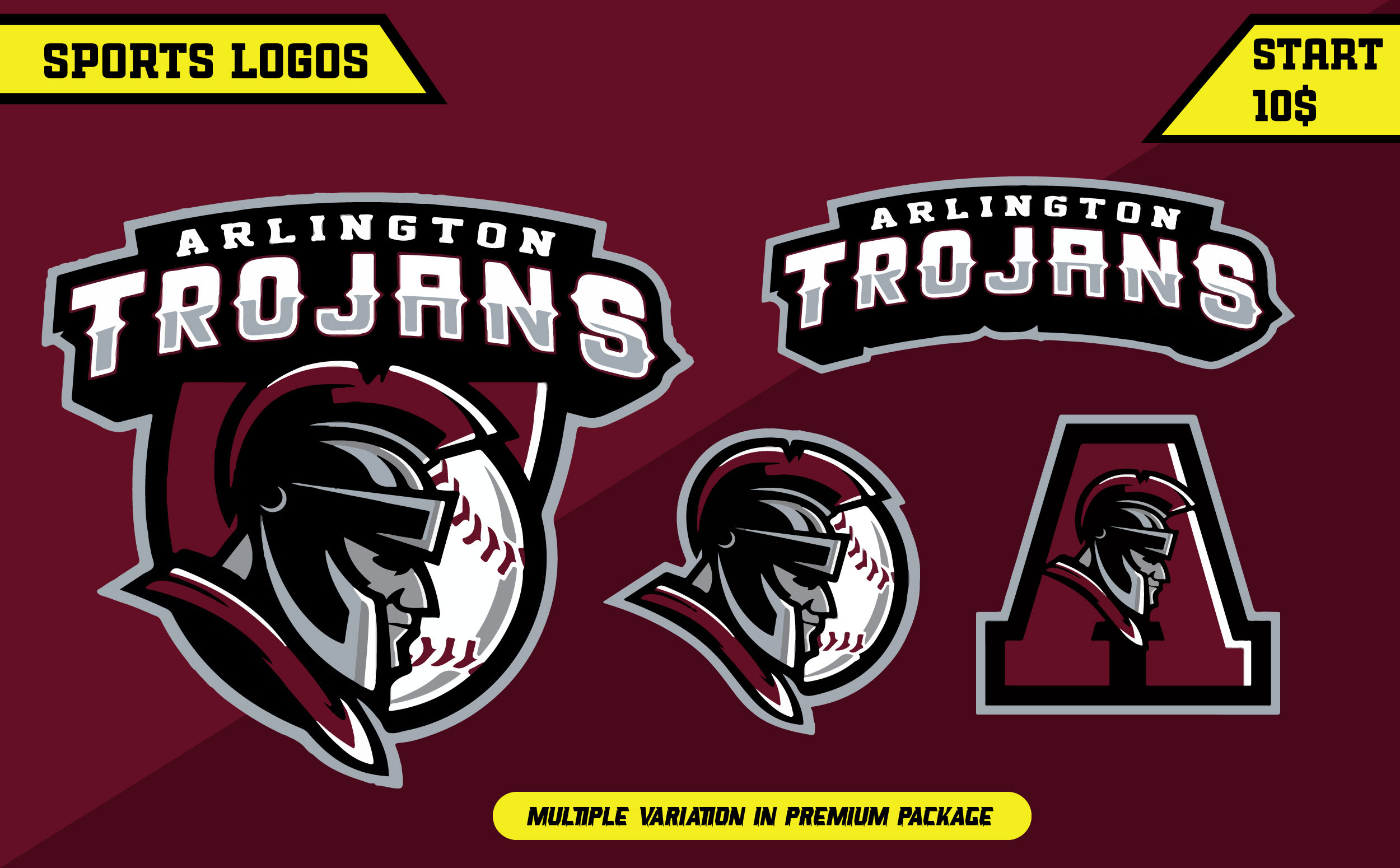 Softball Sports Teams Logos Baseball, Basketball, Football, And