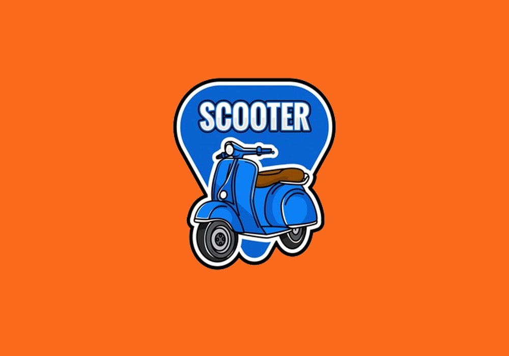 Scooter Logo Vespa Text Sign On Side Panel With Brand Logo On New