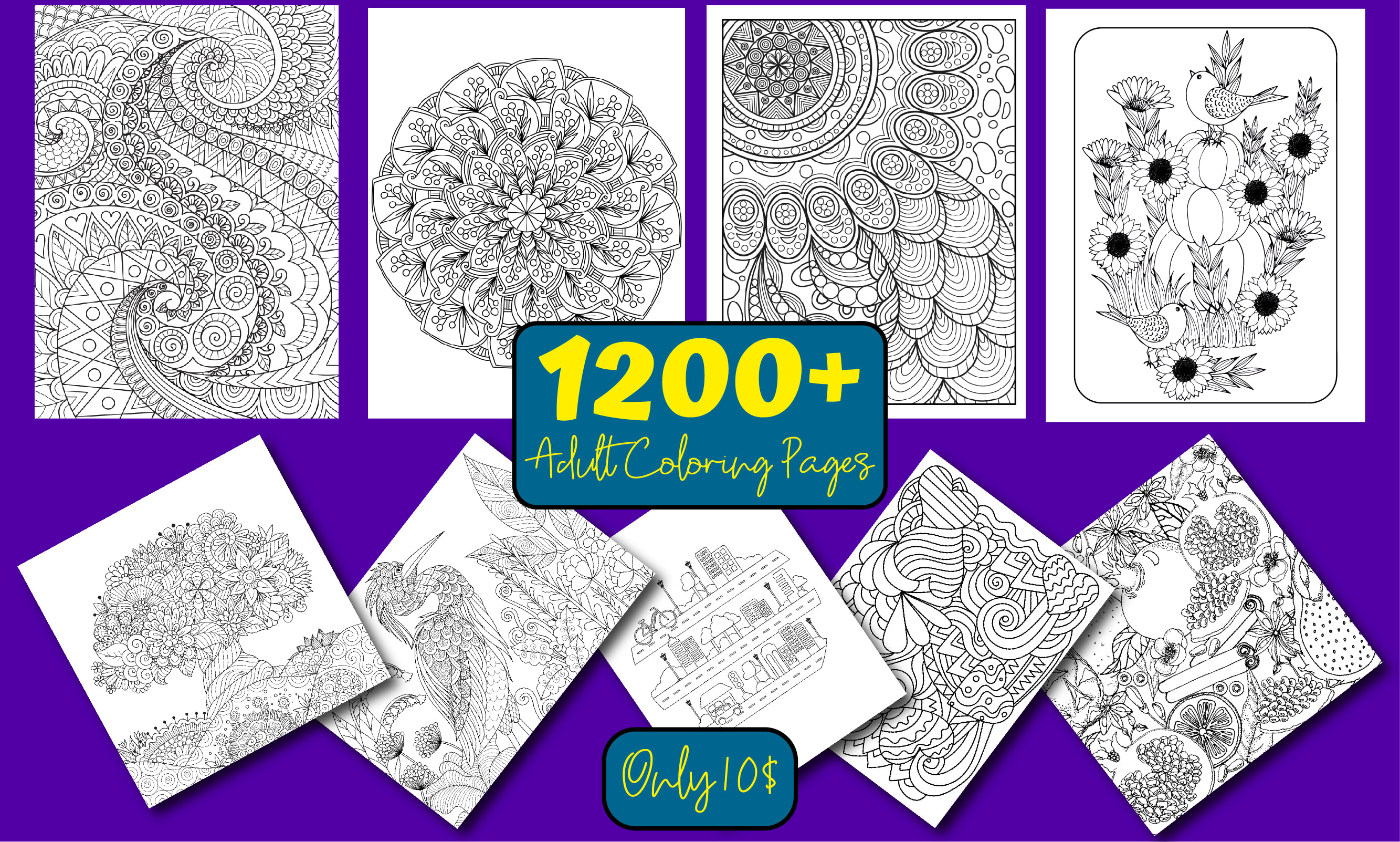 Etsy Adult Coloring Pages