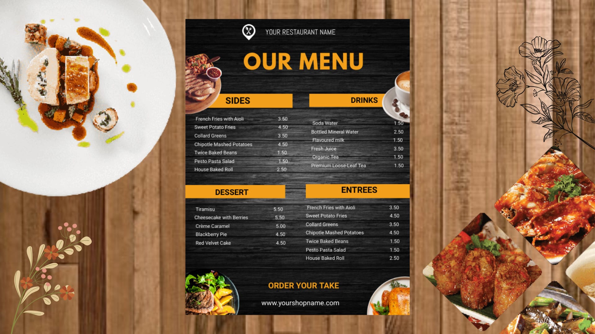Modern Menu Design Ideas