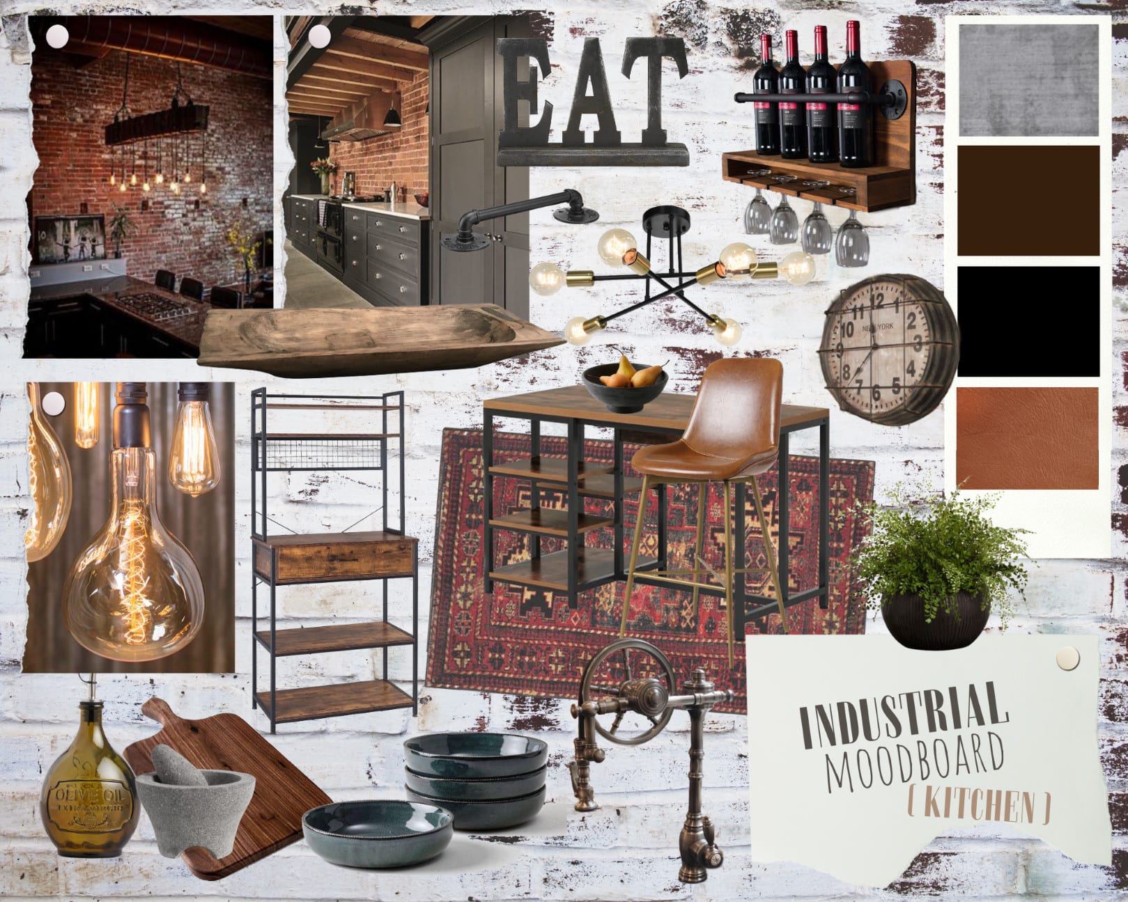 Industrial Interior Design Mood Board