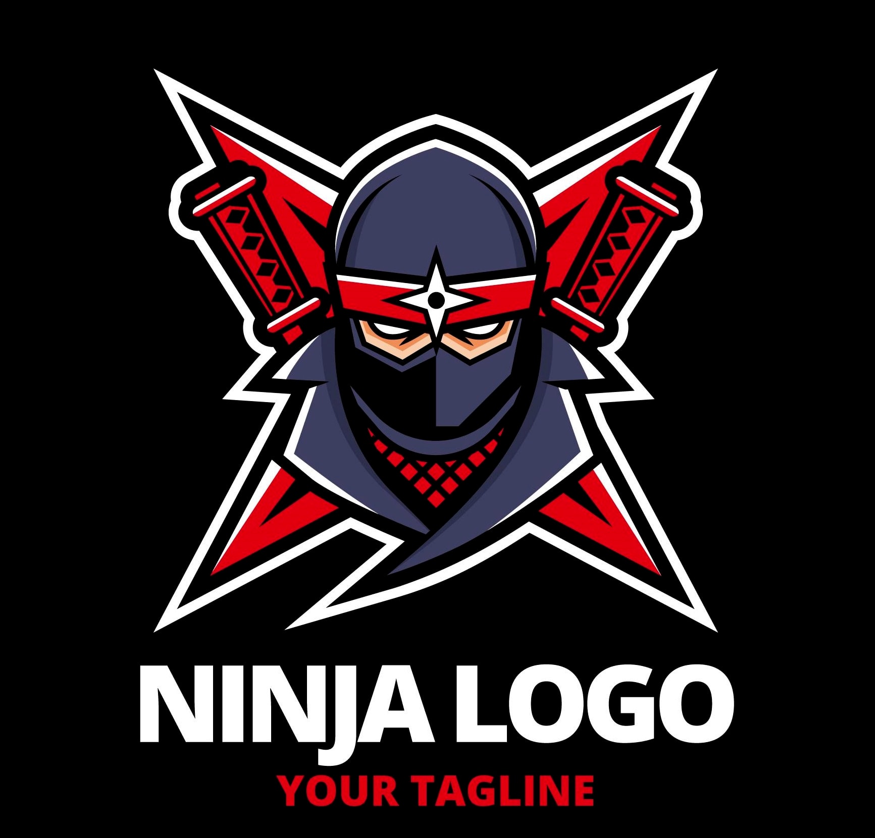 Logotipo Do Ninjutsu Ninja Panda Esport Mascot Logo By Visink