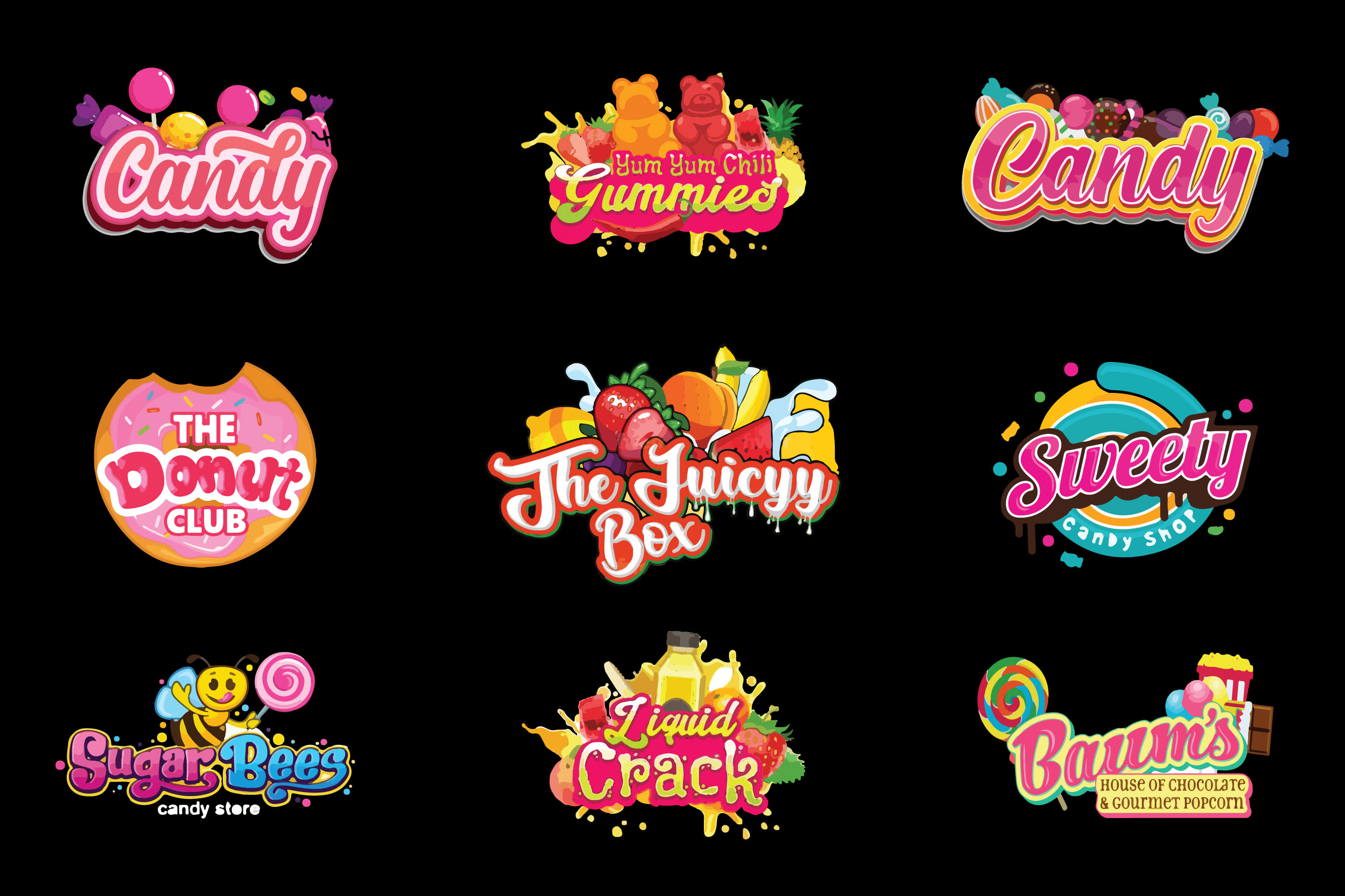 Sweet Foods Logo 18 Candy Shop Logo High Res Illustrations Getty