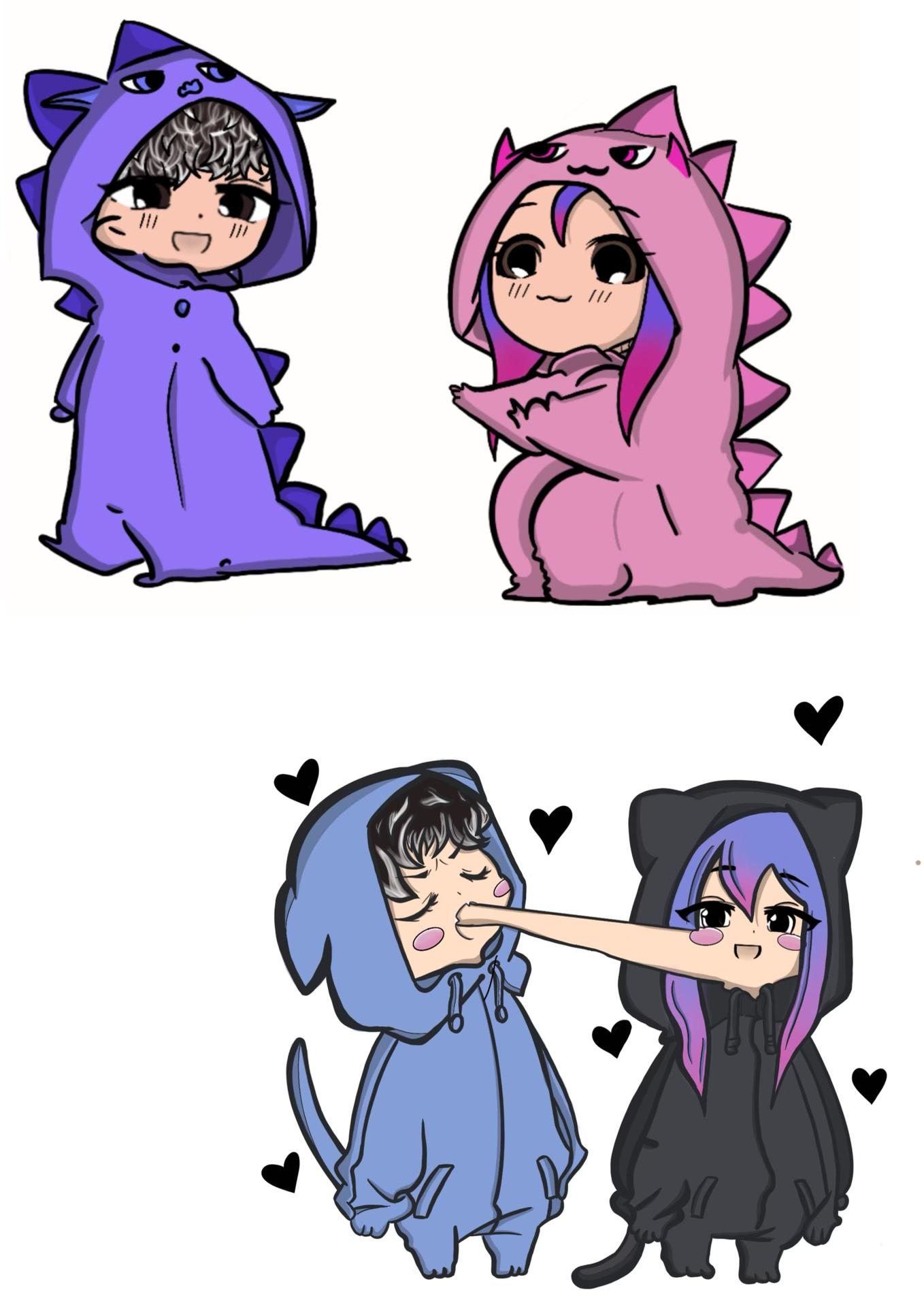 Süße Chibi Paar Zeichnungen