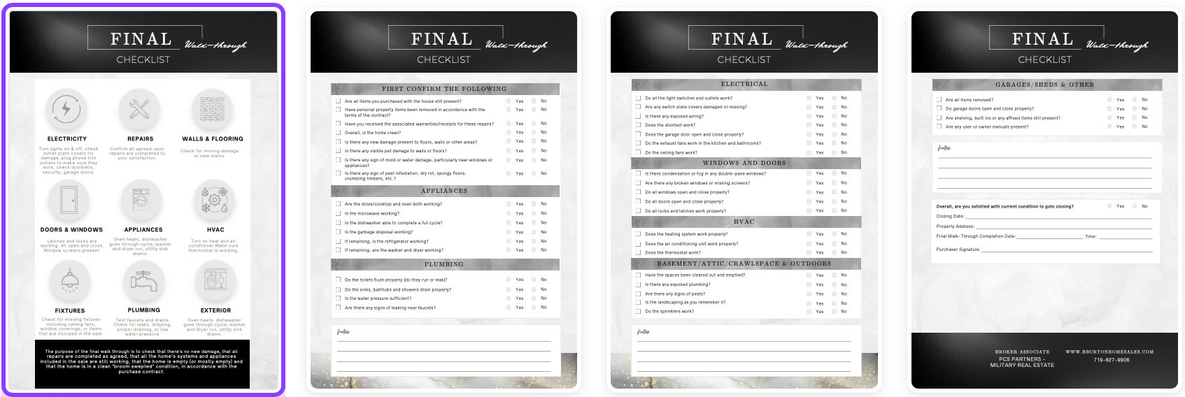 Final Walk Through Checklist Printable