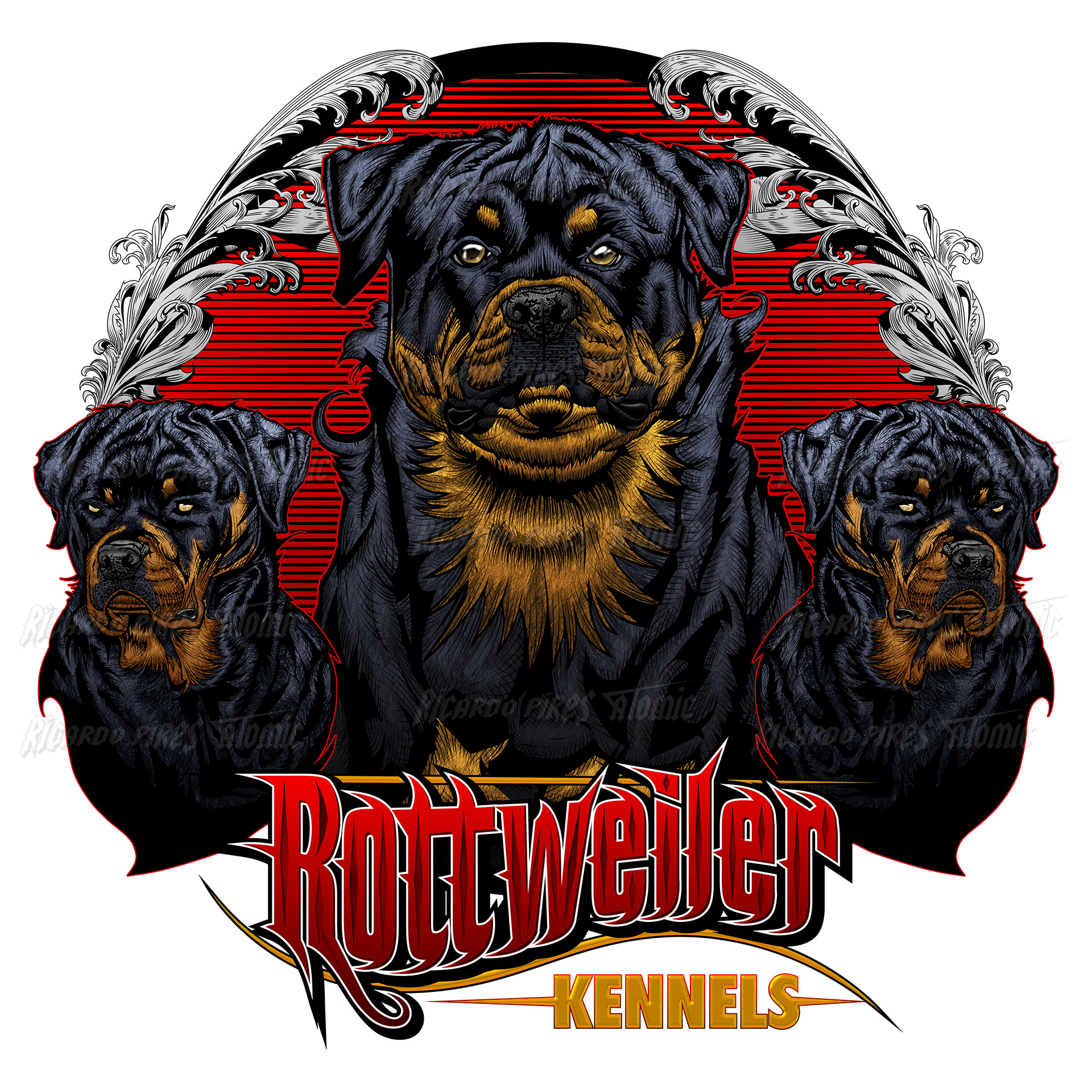 Rottweiler Clipart Zwart Wit