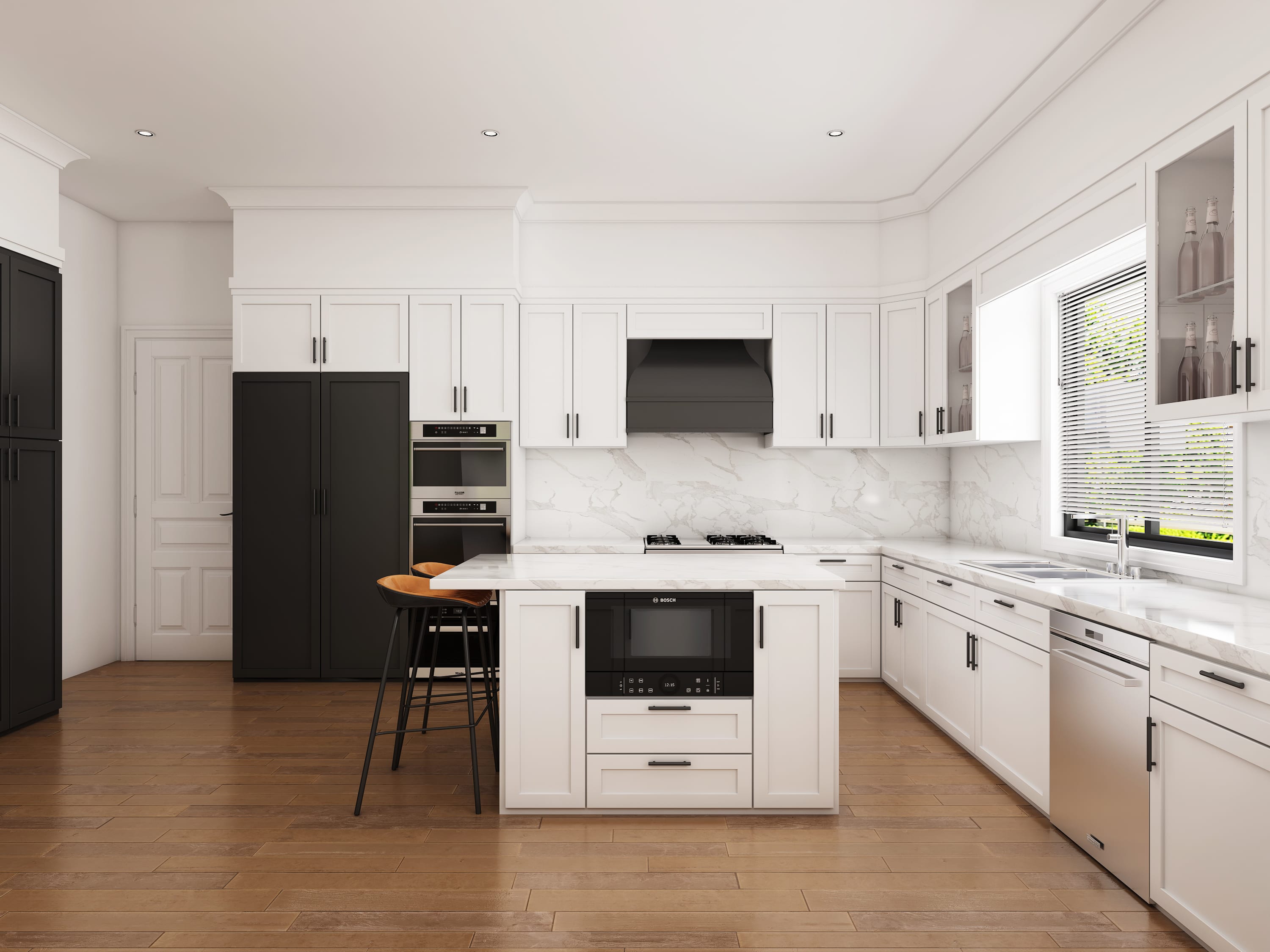 3d Max Kitchen اصلاح قسمتی از طرح New Work Kitchen