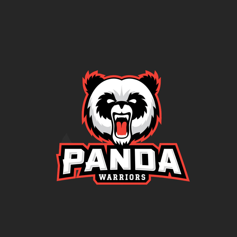 Crazy Panda Logo Panda Logo Template Vector Icon Stock Vector