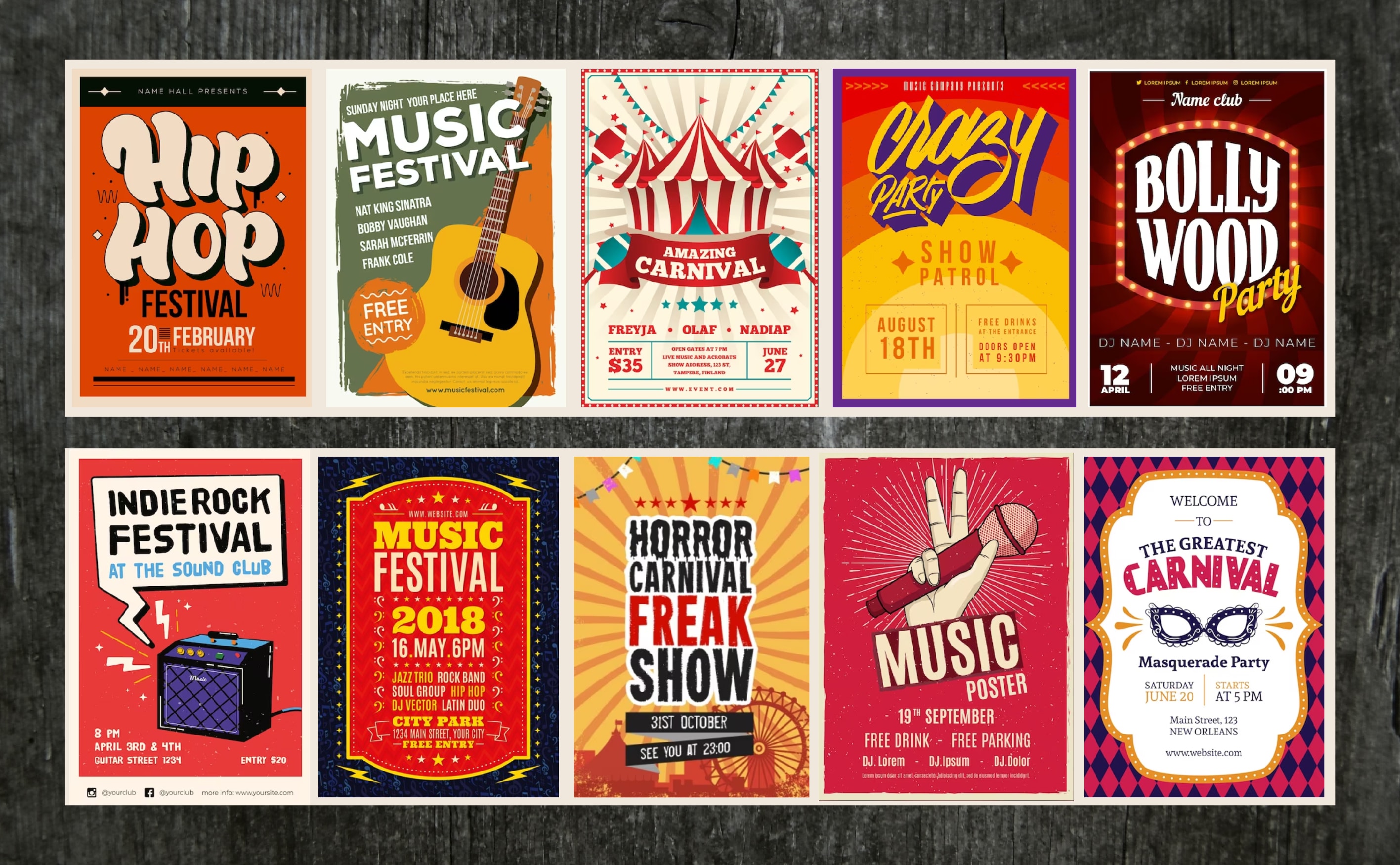 Retro Event Poster Retro Party Free Flyer Template For 90s Party