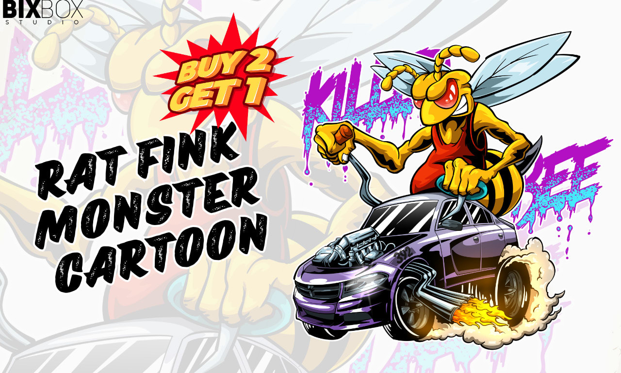 Fondo De Pantalla De Dibujos Animados De Rat Fink Hot Rod