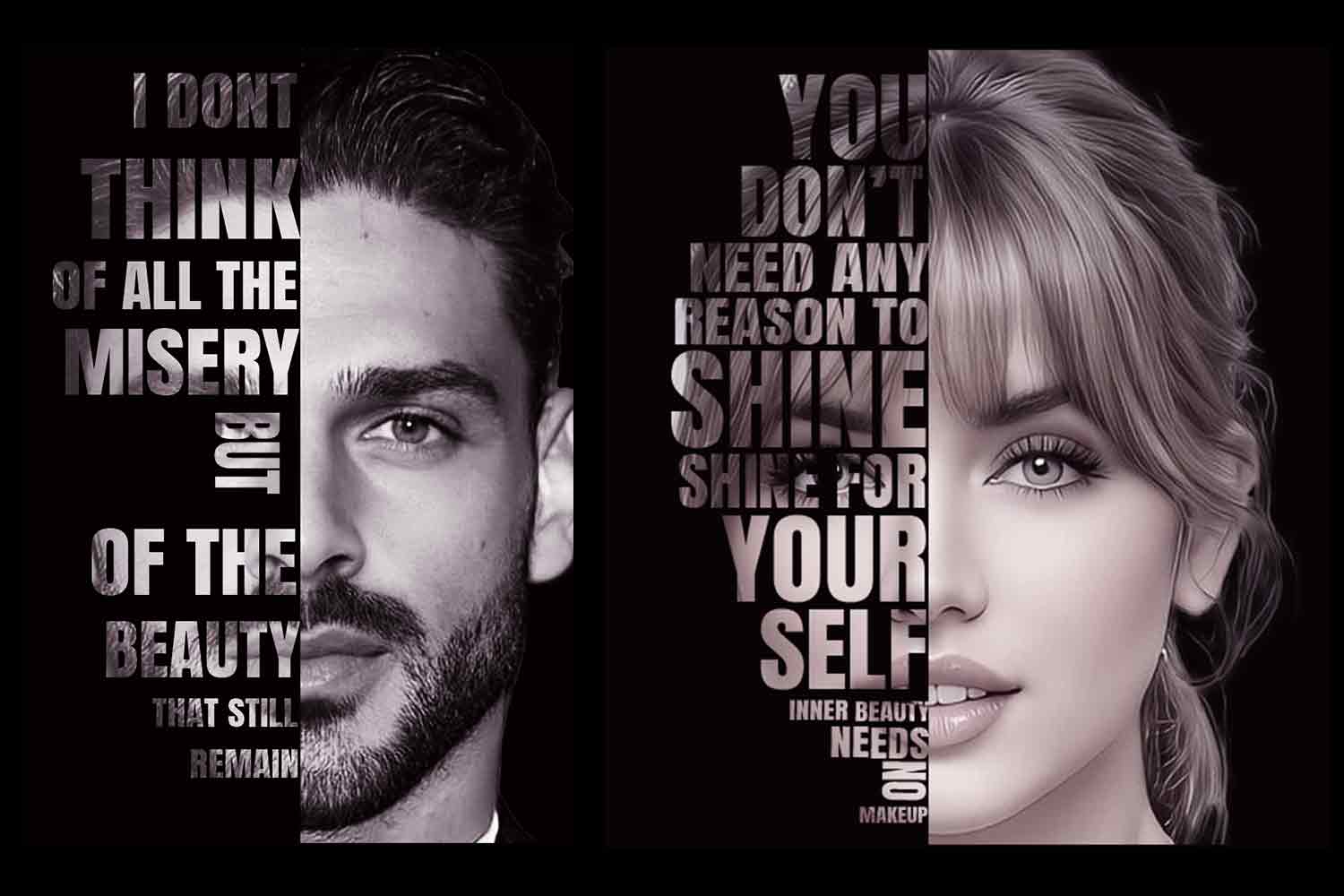 Half Face Portrait Quotes