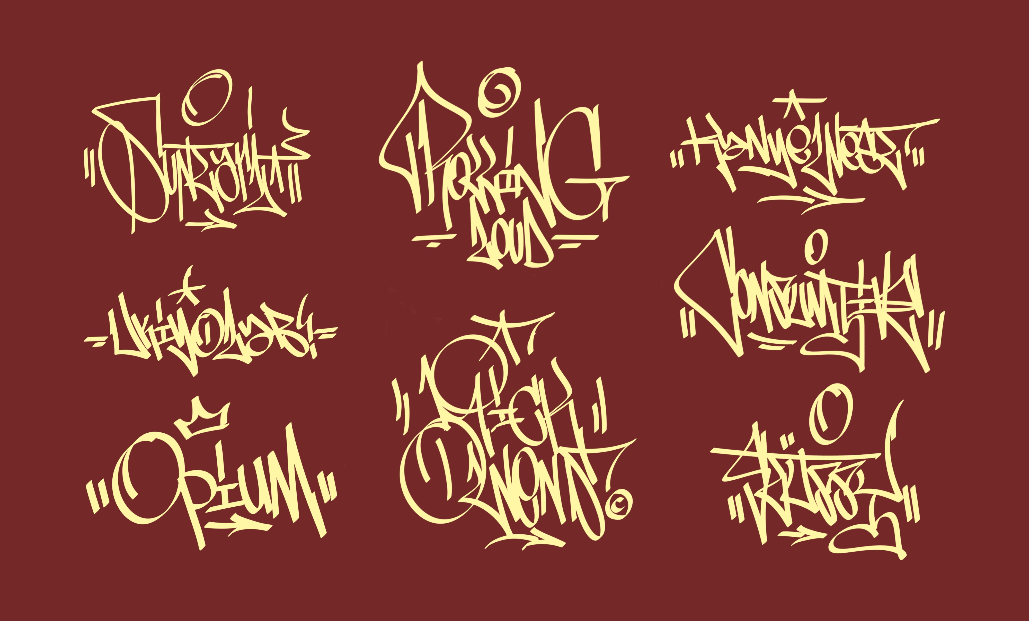 Le Mot Dope Dans Les Graffitis