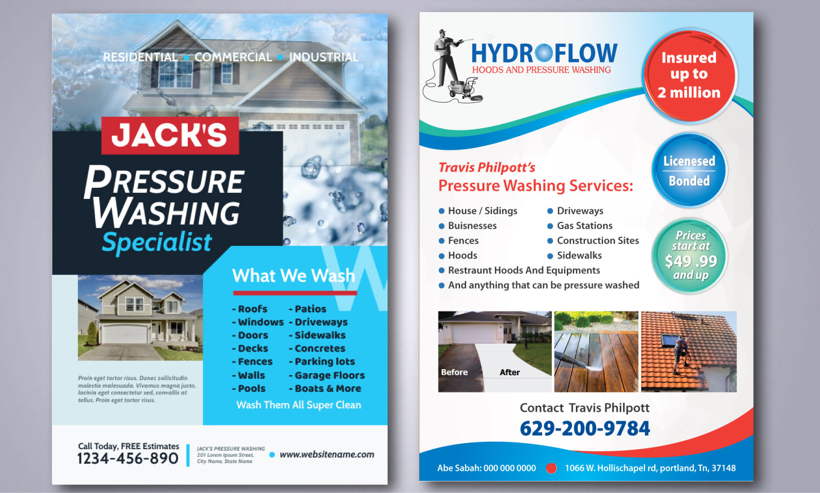 Pressure Washing Flyers Pressure Washing Flyer Ideas