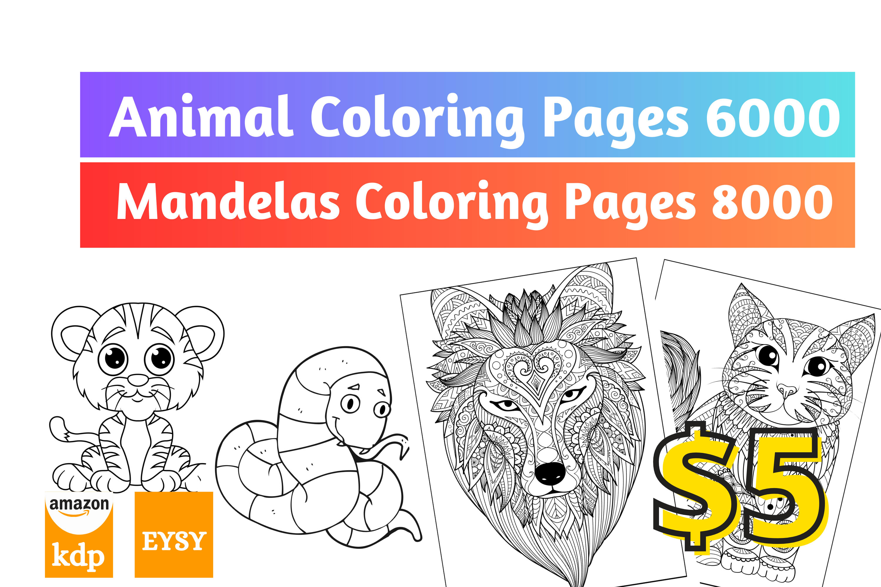 6000 coloring pages for kids