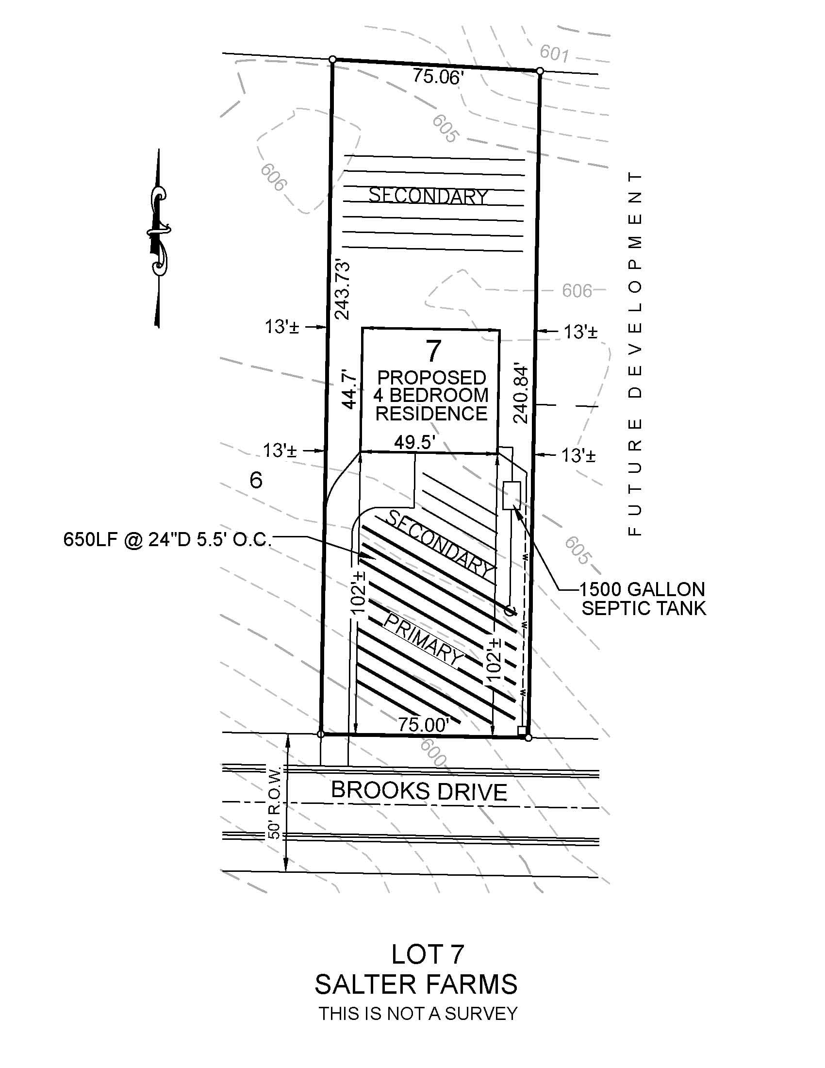 Septic Plot Plan Drawing