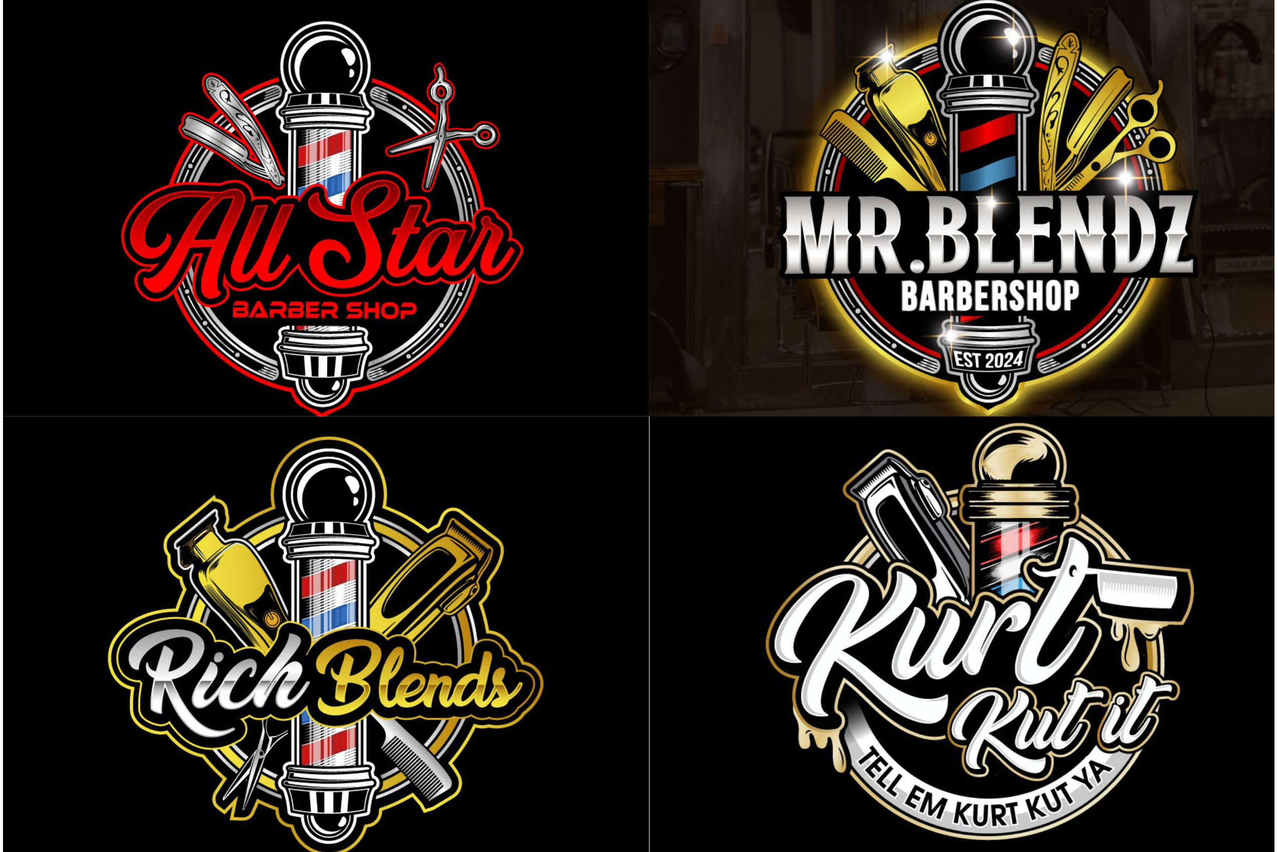 Barber Shop Logo Png Rebrand Logo (barbershop Chop Chop) On Behance