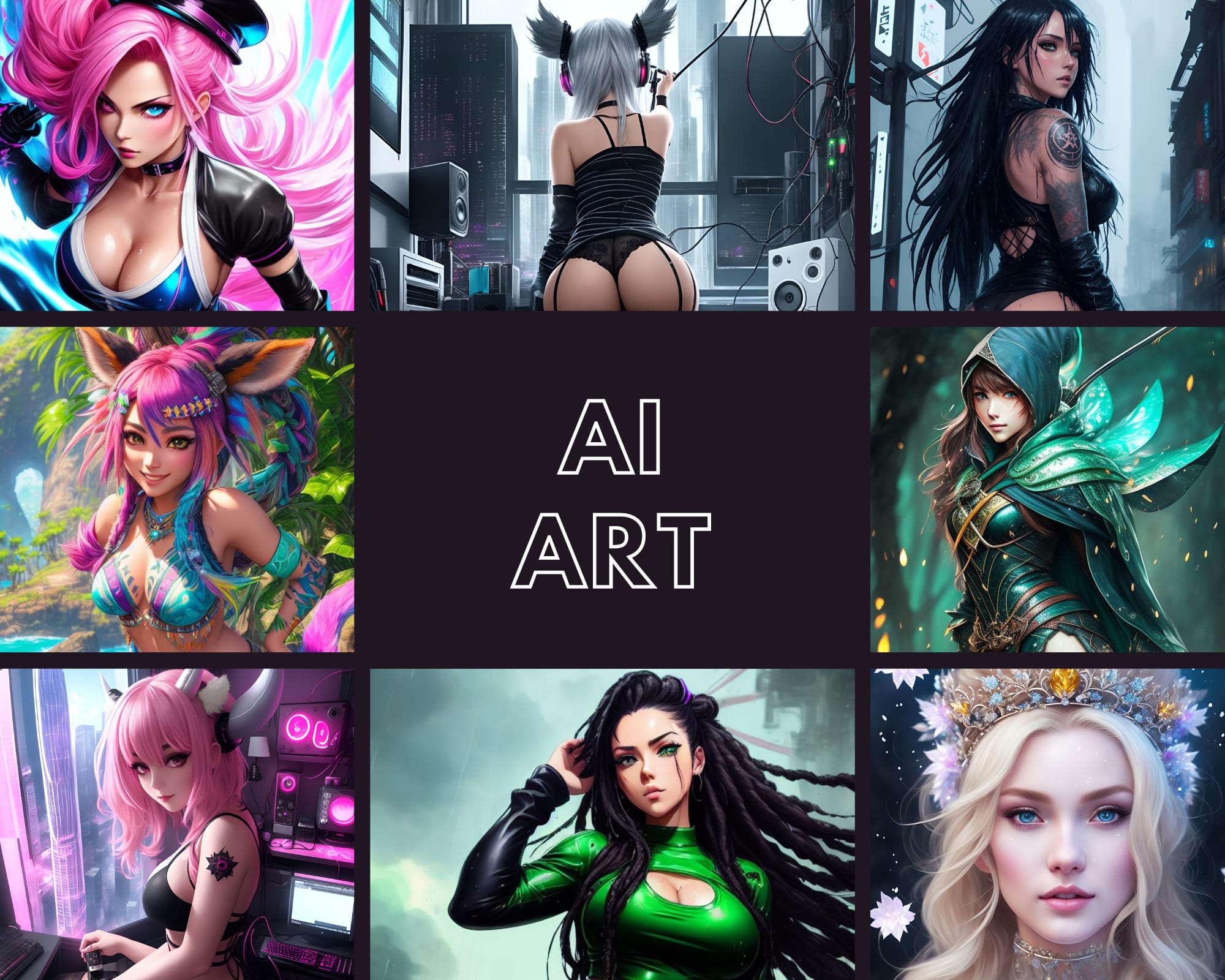 create fast beautiful characters nsfw and sfw using ai